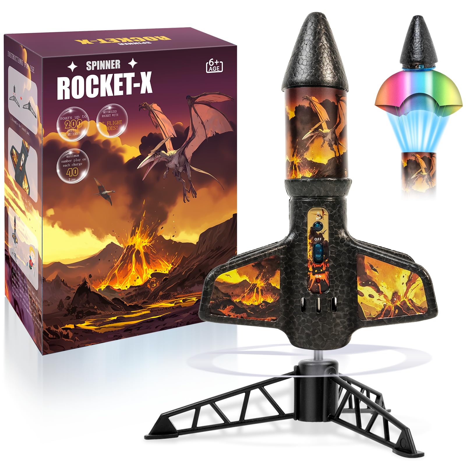Snapklik.com : VICHTOP Rocket Launcher For Kids - 200ft Of Flight ...