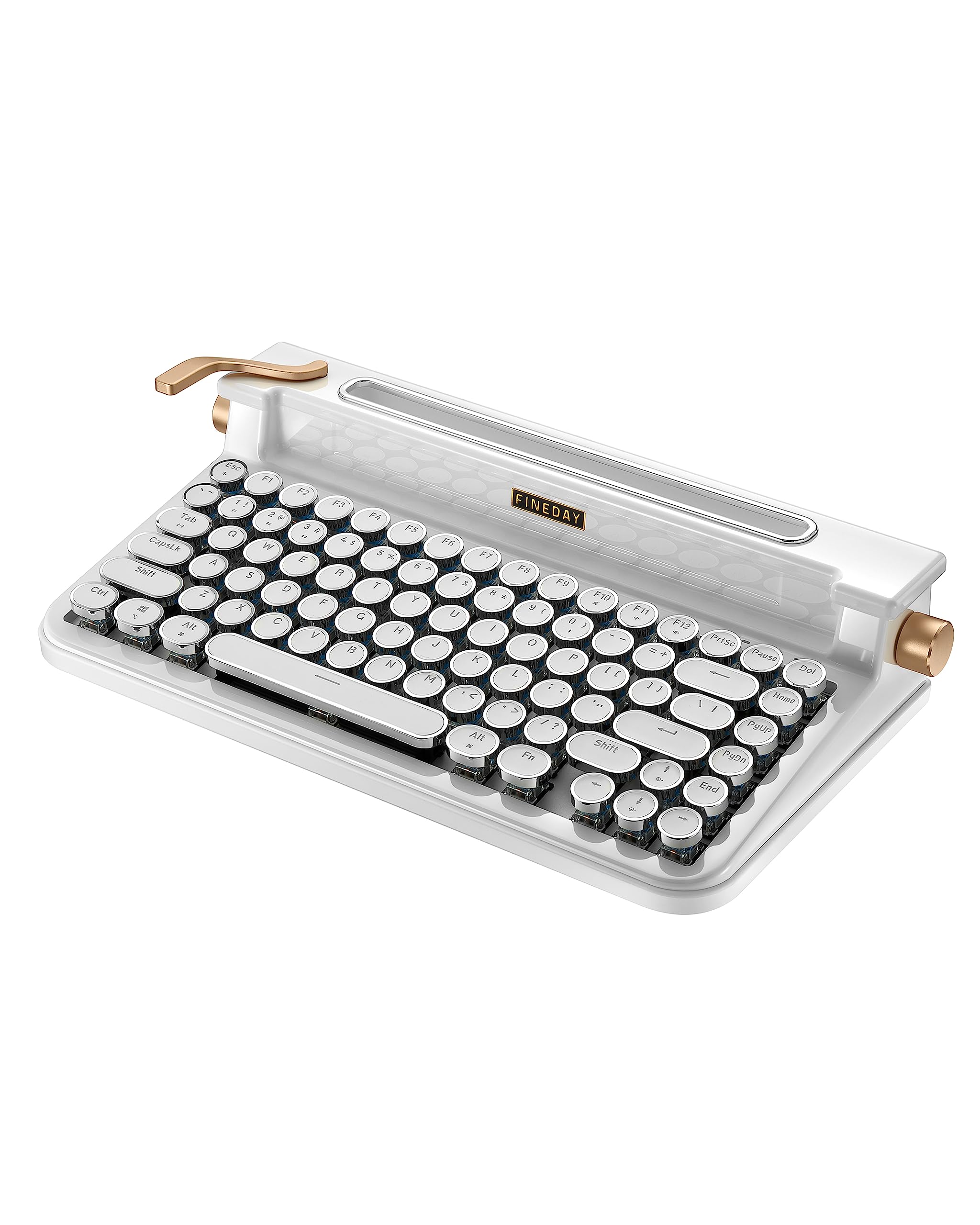 FINEDAY Keyboard 3.0, Blue Switch, Retro Wireless Mechanical Keyboard ...