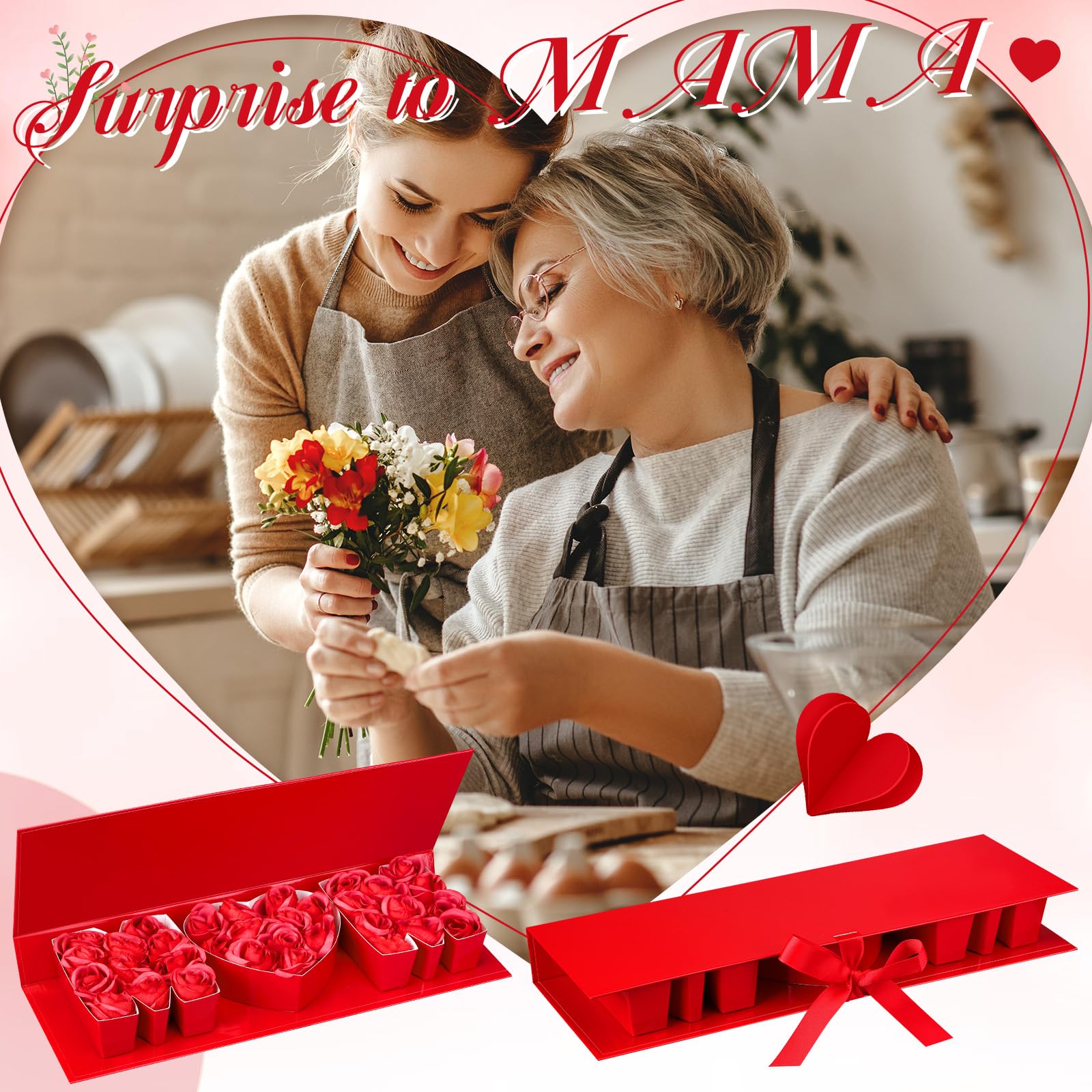 Saypacck 8 Pieces Mother's Day Boxes Mom Flower Boxes for Arrangements ...