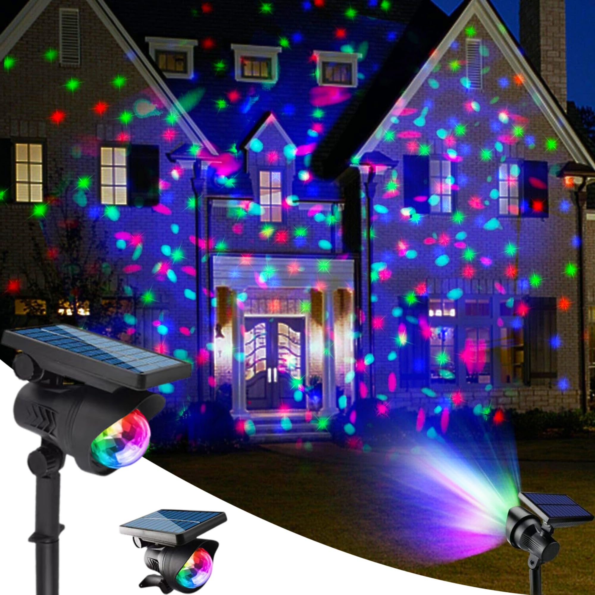 Amazon.com: DANGGEOI Solar Christmas Projector Lights Outdoor, Firefly ...