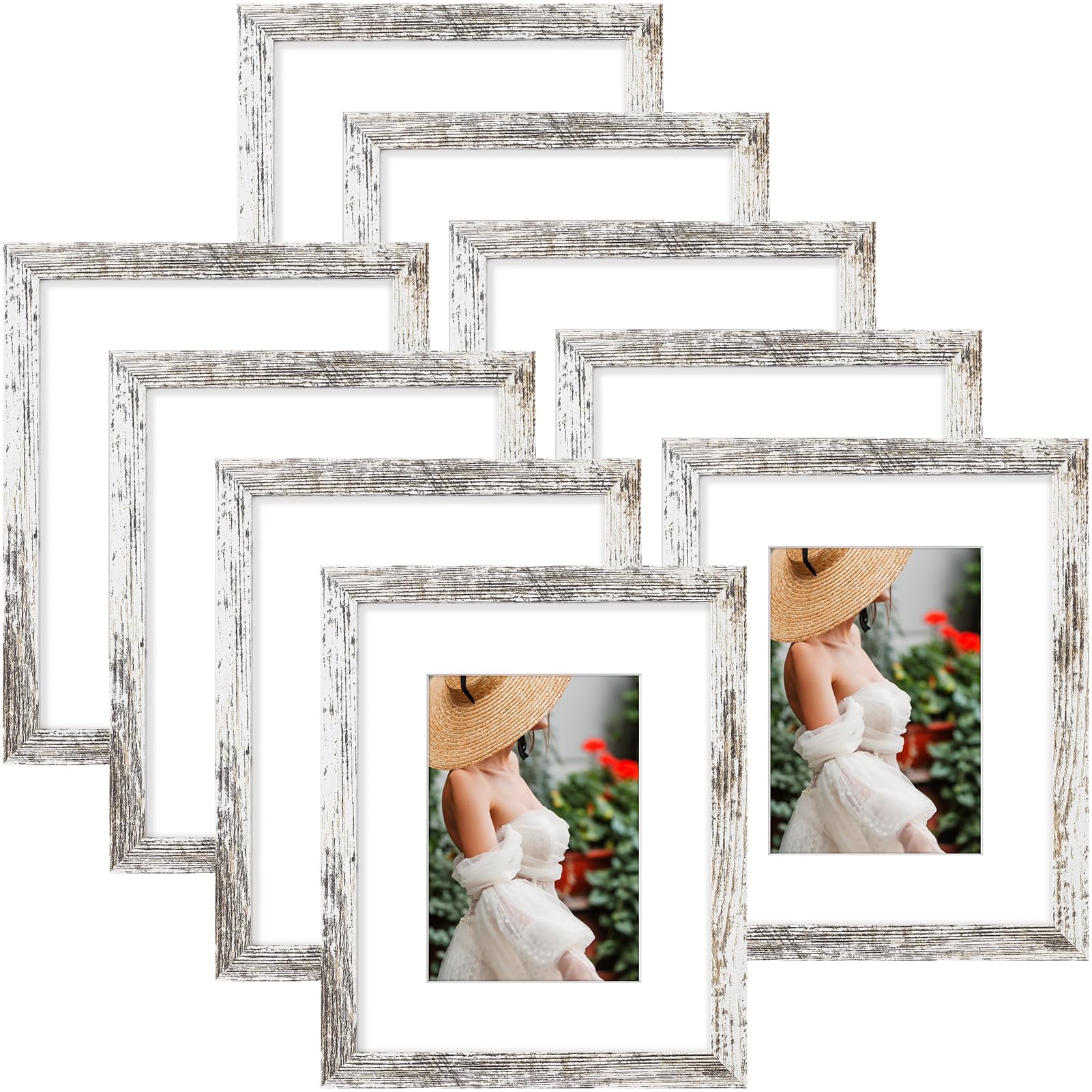 Amazon.com - Vittanly 8x10 Picture Frames Set of 9, Display 5x7 ...