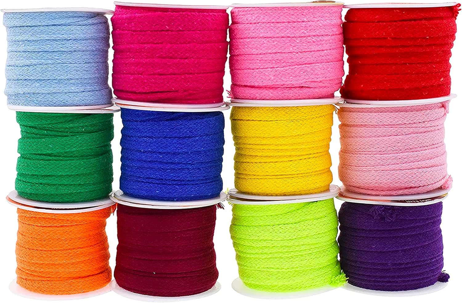 Amazon.com: Mandala Crafts Rainbow Combo Flat Drawstring Cord ...