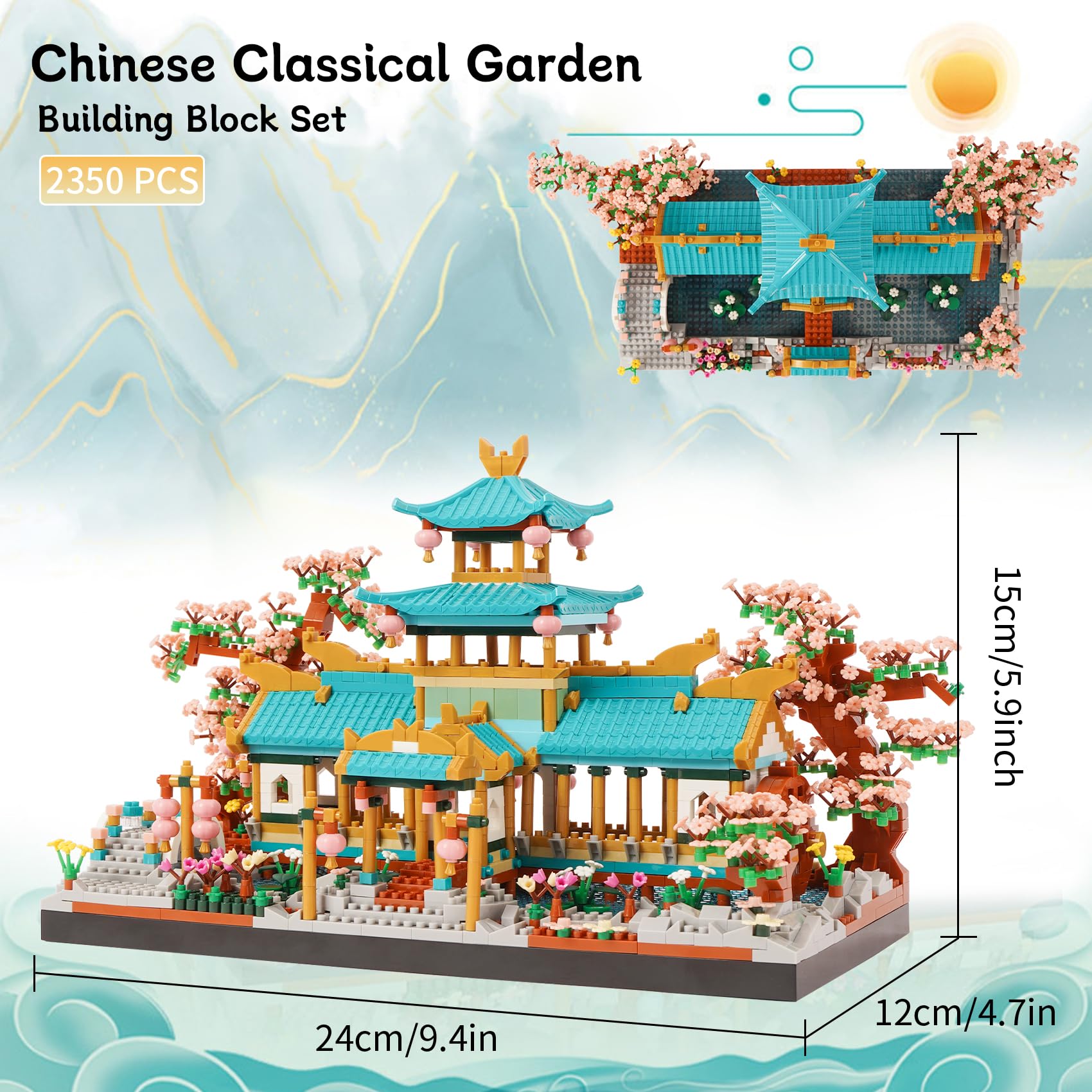 Snapklik.com : Micro Building Blocks, Chinese Classical Garden Building ...