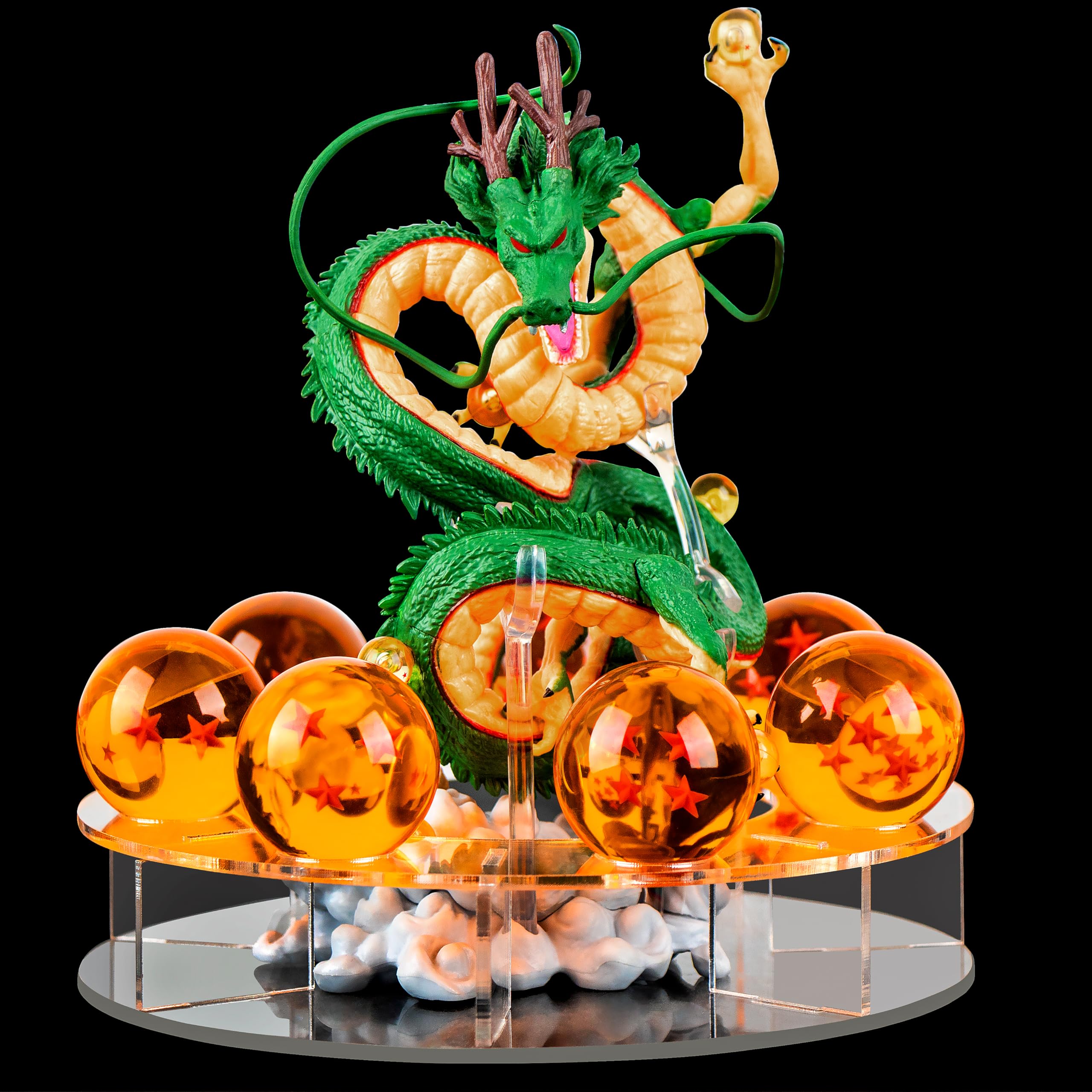 Real Resin Shenron Figure Set Contains Dragon Statue+3.5cm Crystal ...