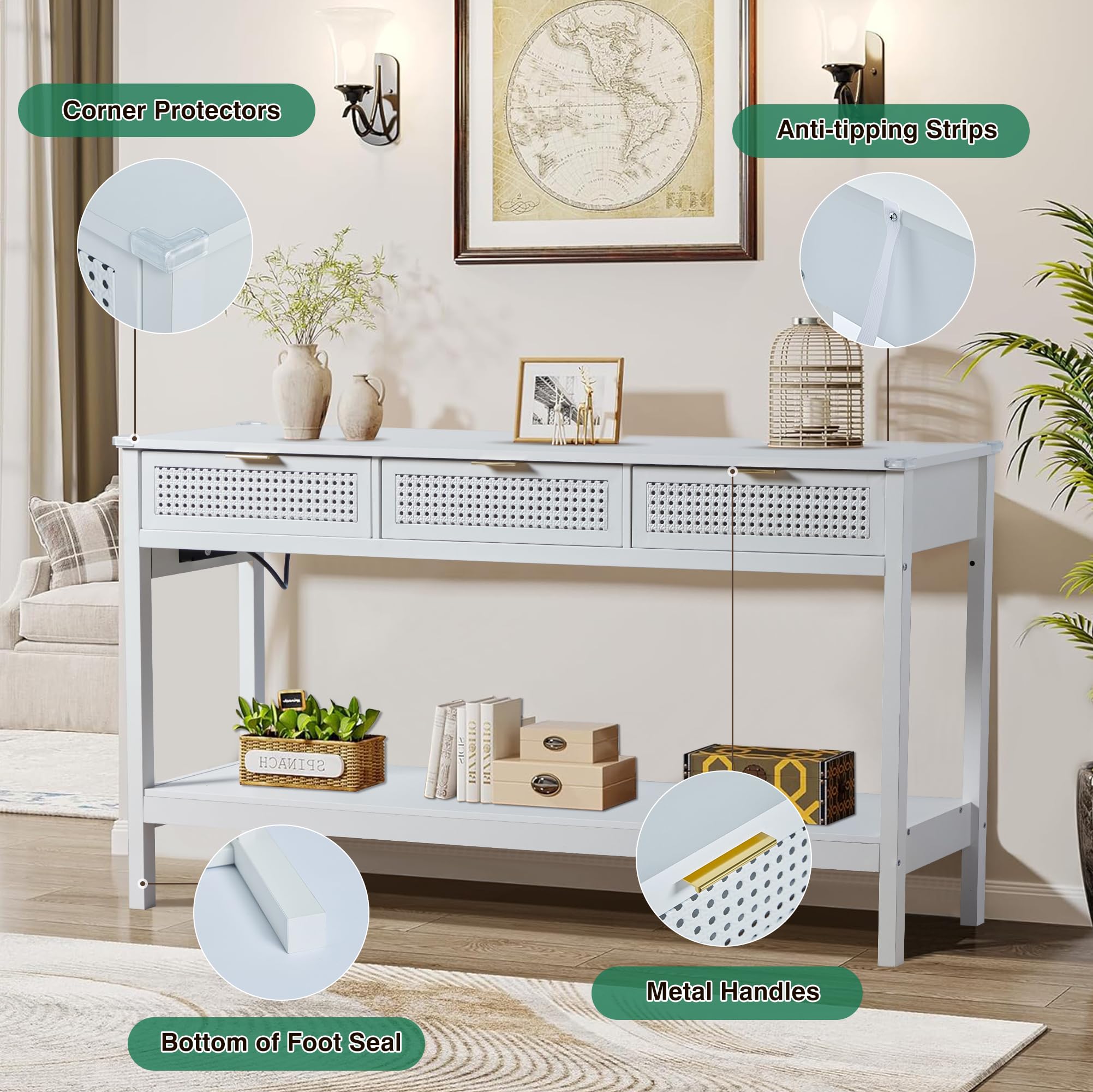 White Long Narrow Table Console Tables New Chinese Style Extremely