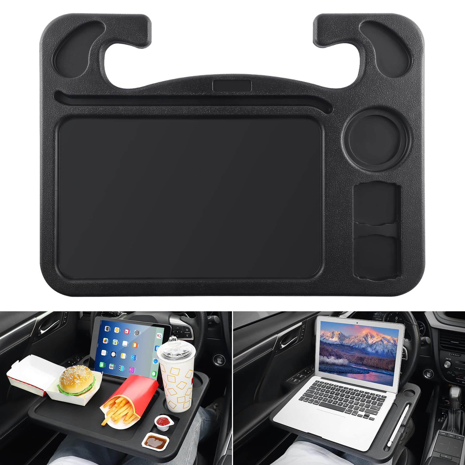 Amazon.com: JUSTTOP 4 in 1 Car Steering Wheel Desk for Laptop,Versatile ...