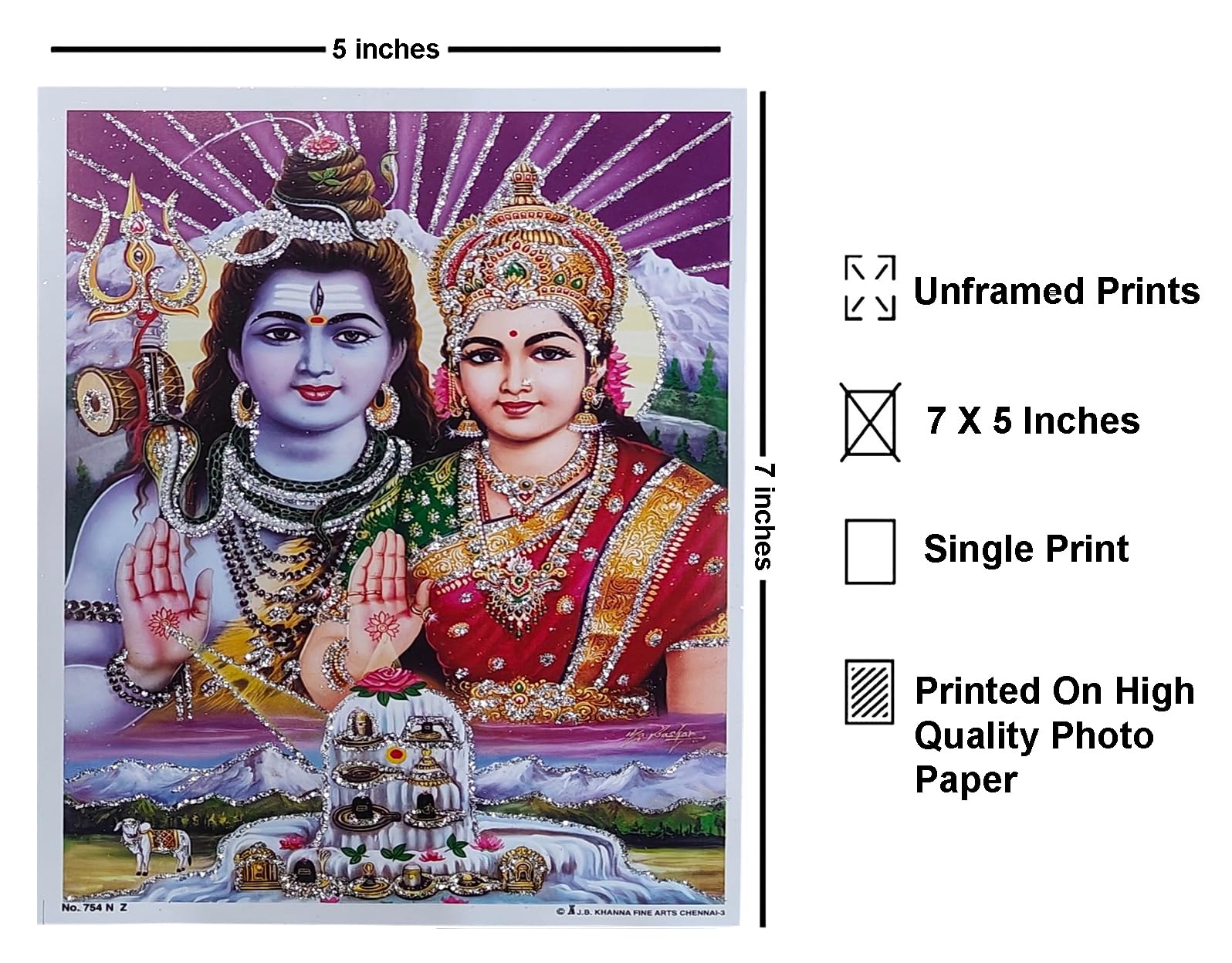 Rastogi Handicraft India Best Of Reprint Hindu God Poster/Picture With ...