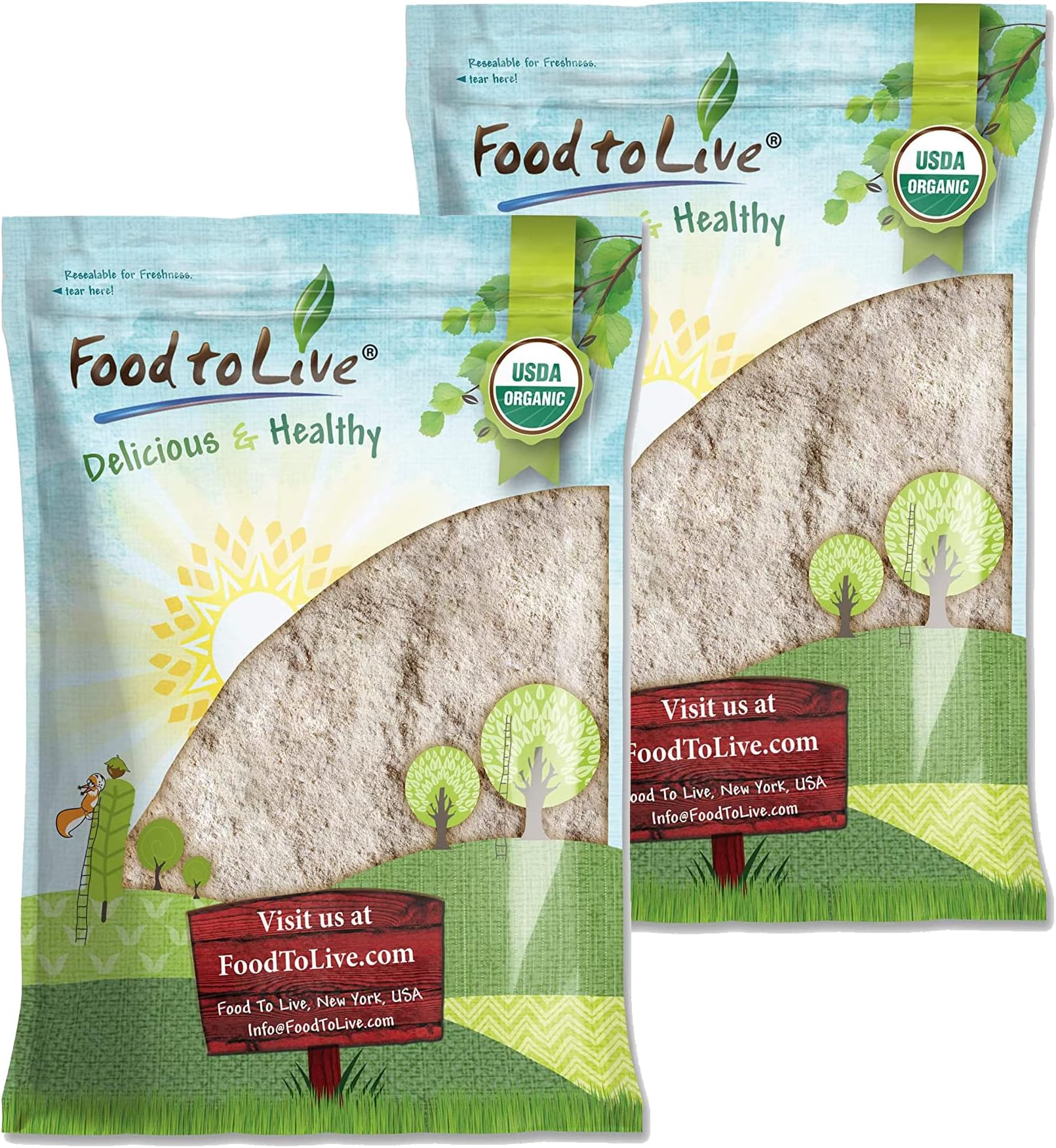 Amazon.com : Food to Live Organic Barley Flour, 16 Pounds – Non-GMO ...