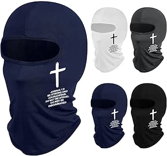 Shyyween 4 Pcs Cross Ski Mask Christian Balaclava Full Face Cover ...
