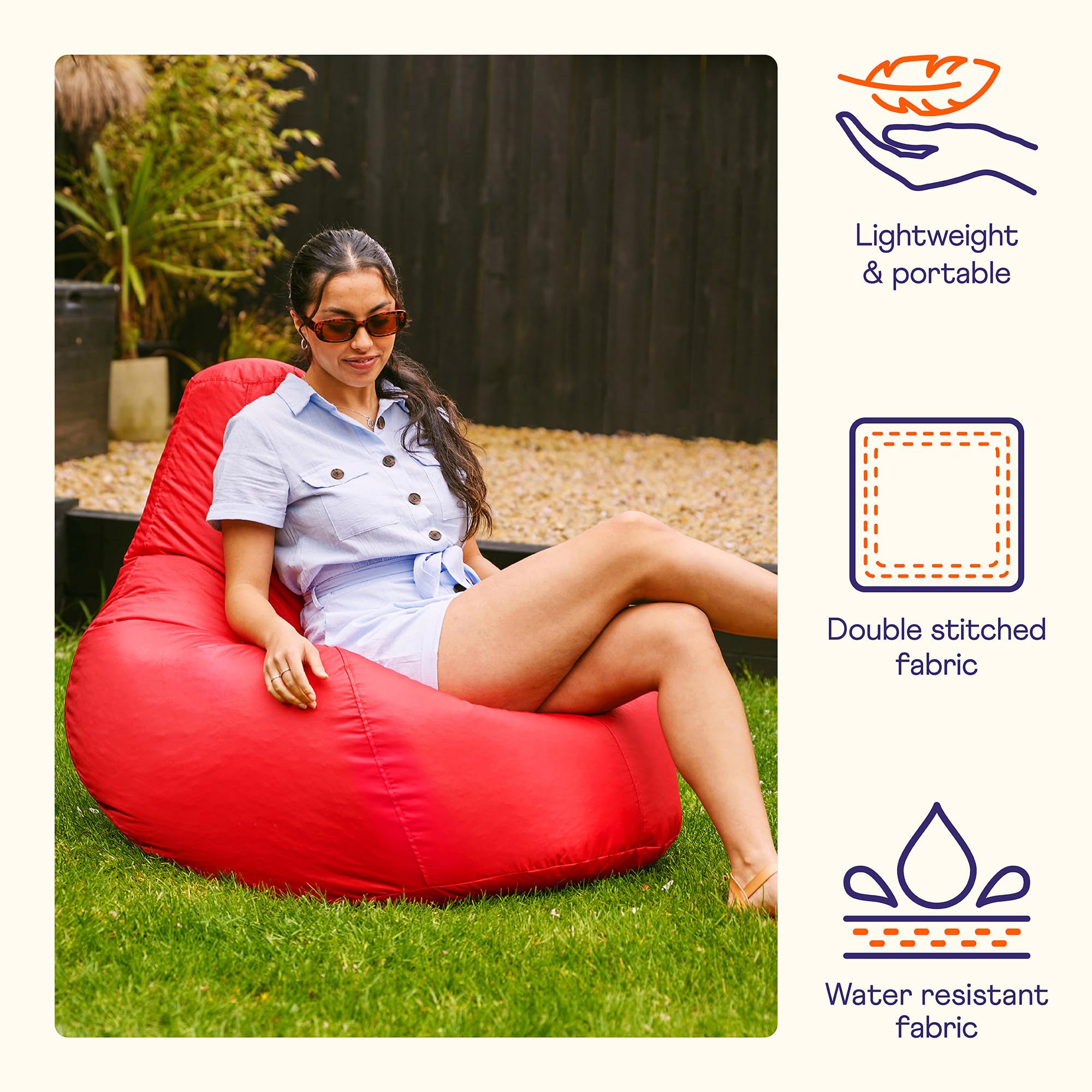 Red Beanbag Chair Red Pear Drop Bean Bag Chair