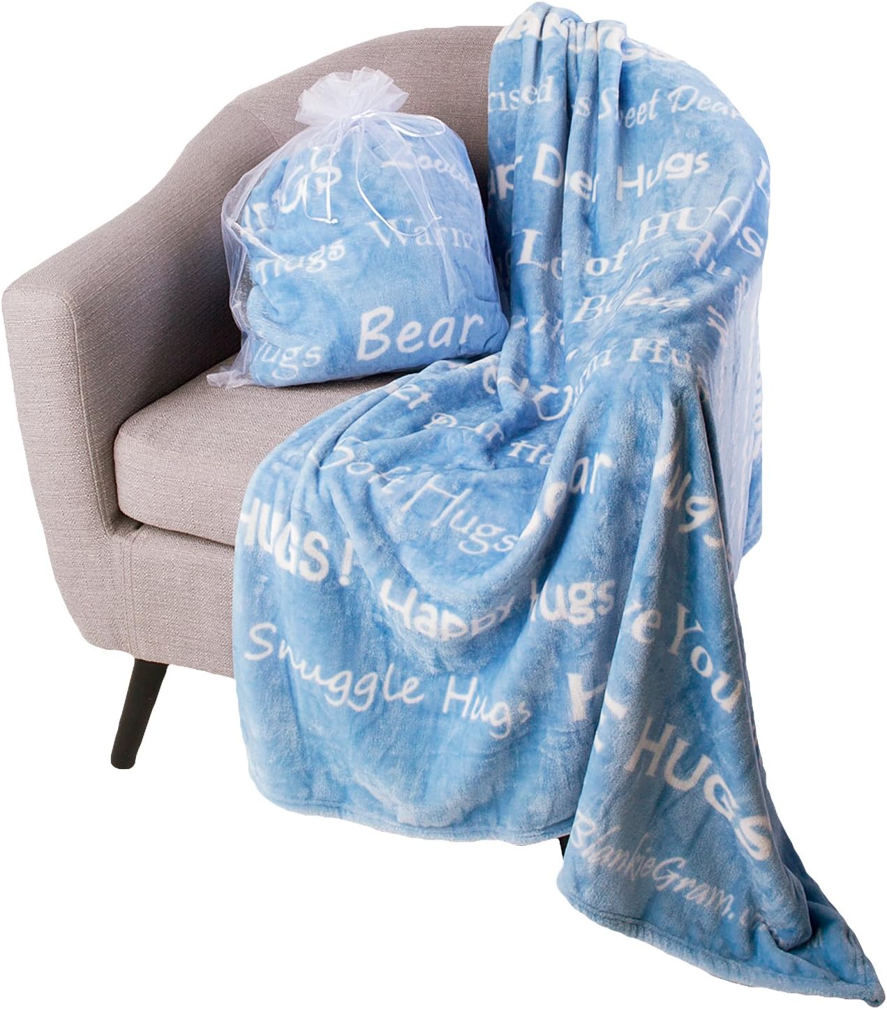 Amazon.com: BlankieGram Hugs Throw Blanket Gift for Friends and Family ...