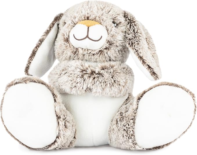 Amazon.com: GOGOPO Sitting Rabbit Stuffed Animal | Fluffy Burrow Bunny ...