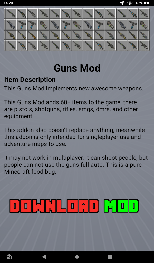 Guns Mod for MCPE - App on Amazon Appstore