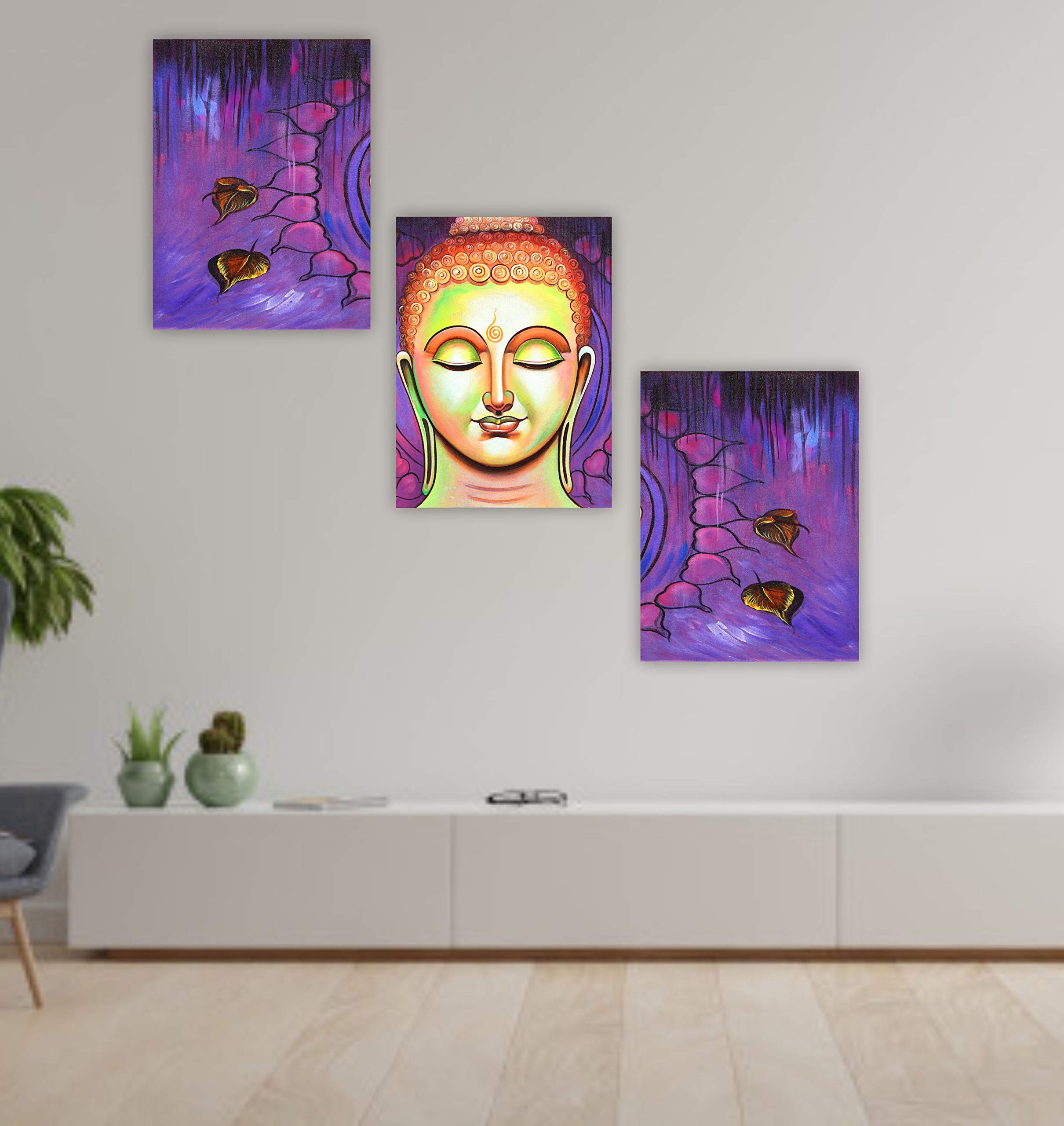 Buy Decor Production Multiple Frames Split Art Texture MDF Wall ...