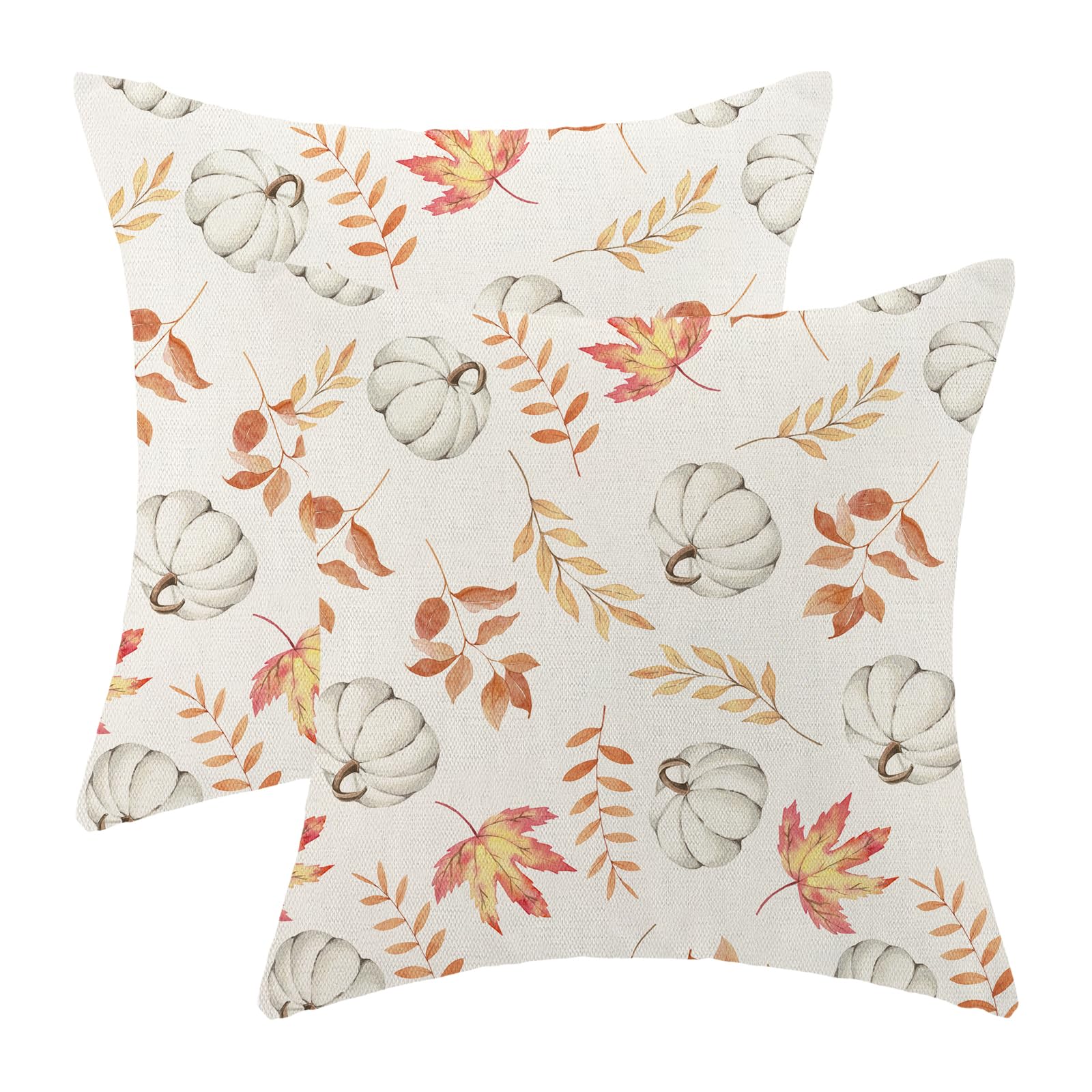 Amazon.com: Fall Pillow Covers 20x20 Set of 2 Pumpkin and Maple Leaf ...