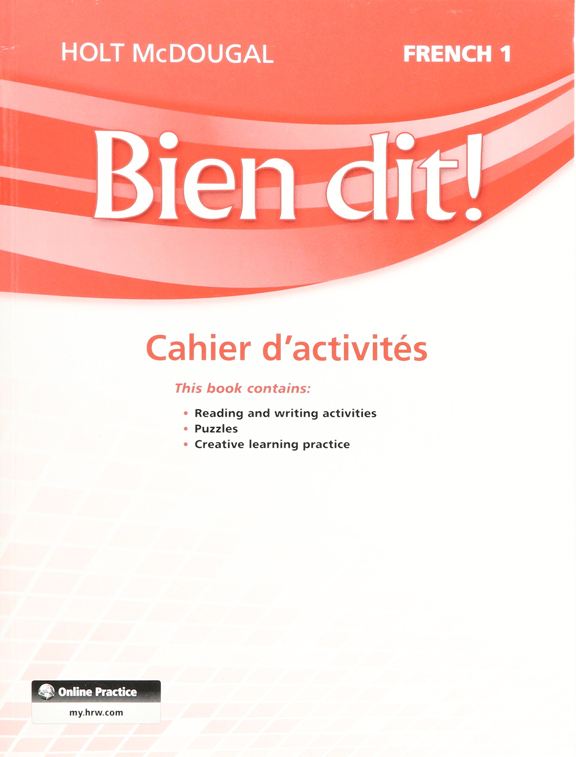 Amazon | Bien Dit! Reading and Writing Activities Workbook, Level 1a/1b ...