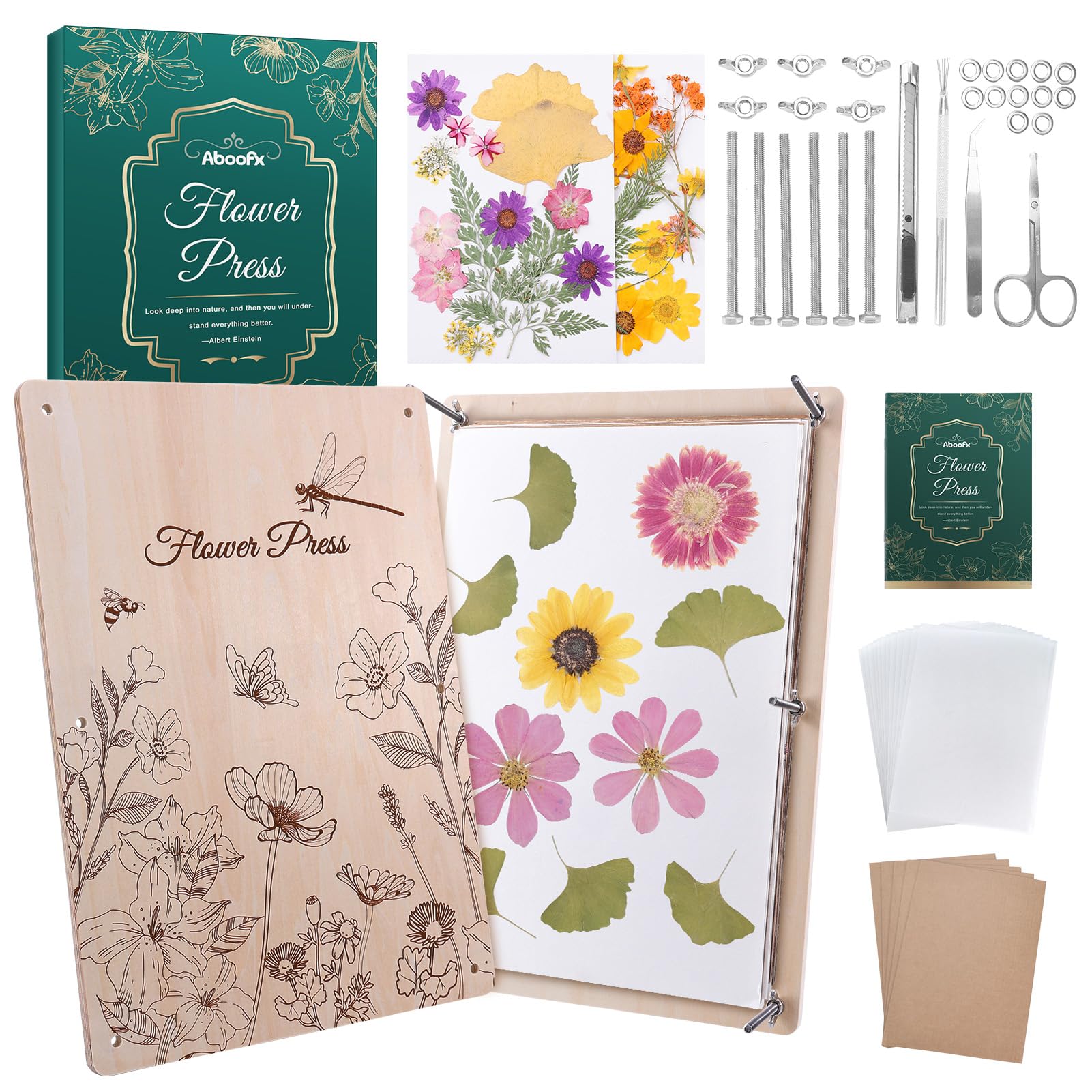 Amazon.com: Aboofx Flower Press - 17 x 11.8 inch Flower Press Kit, 5 ...