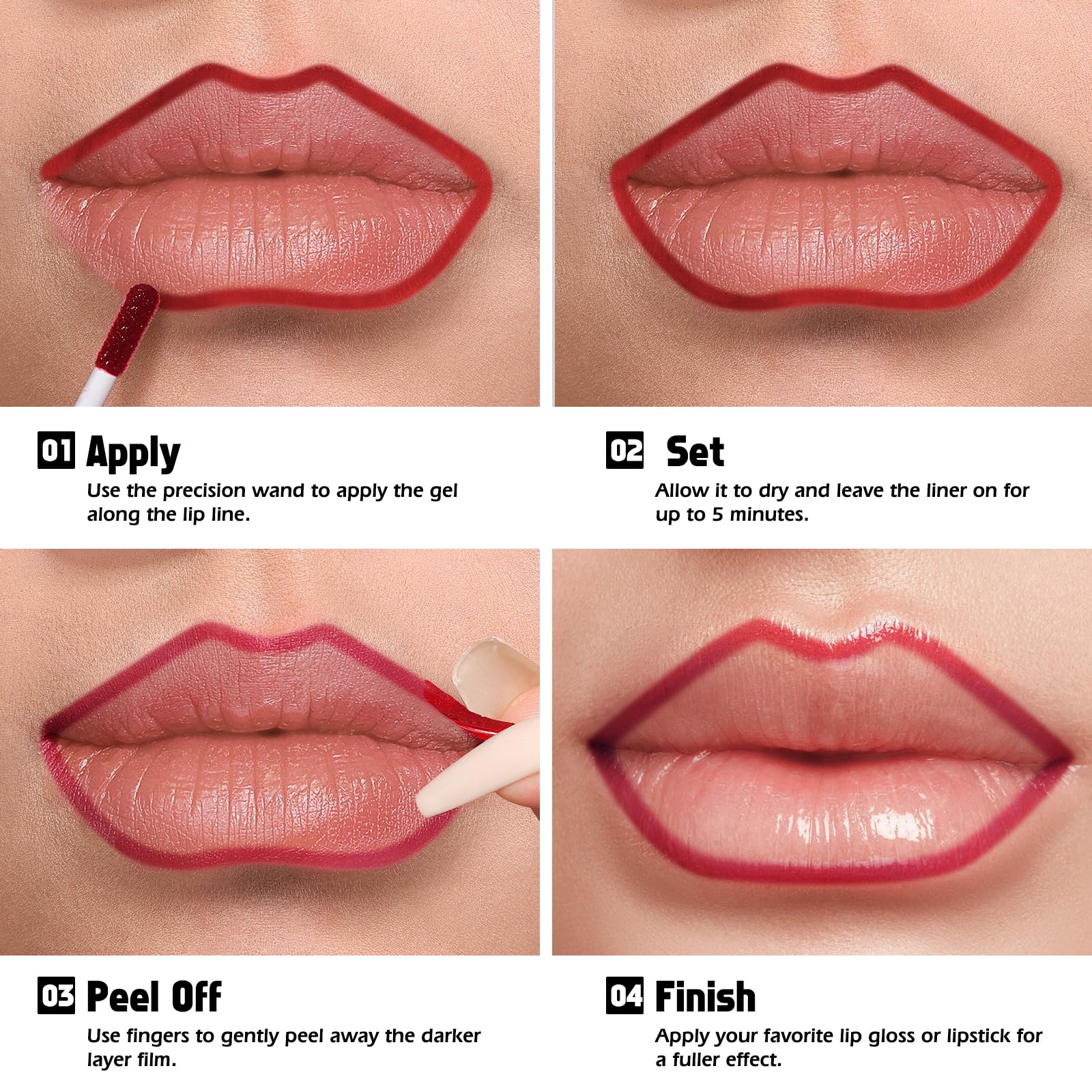 Snapklik.com : Peel Off Lip Liner Stain, Long Lasting Lip Tint Stain ...