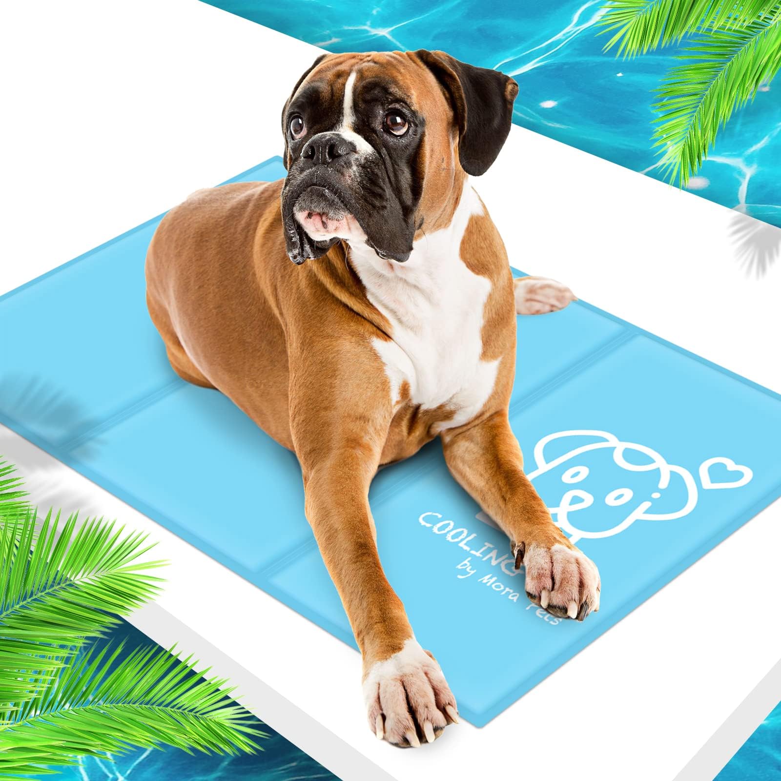 Mora Pets Dog Cooling Mat Gel Cooling Mat for Dogs 100 x 60 CM Self ...