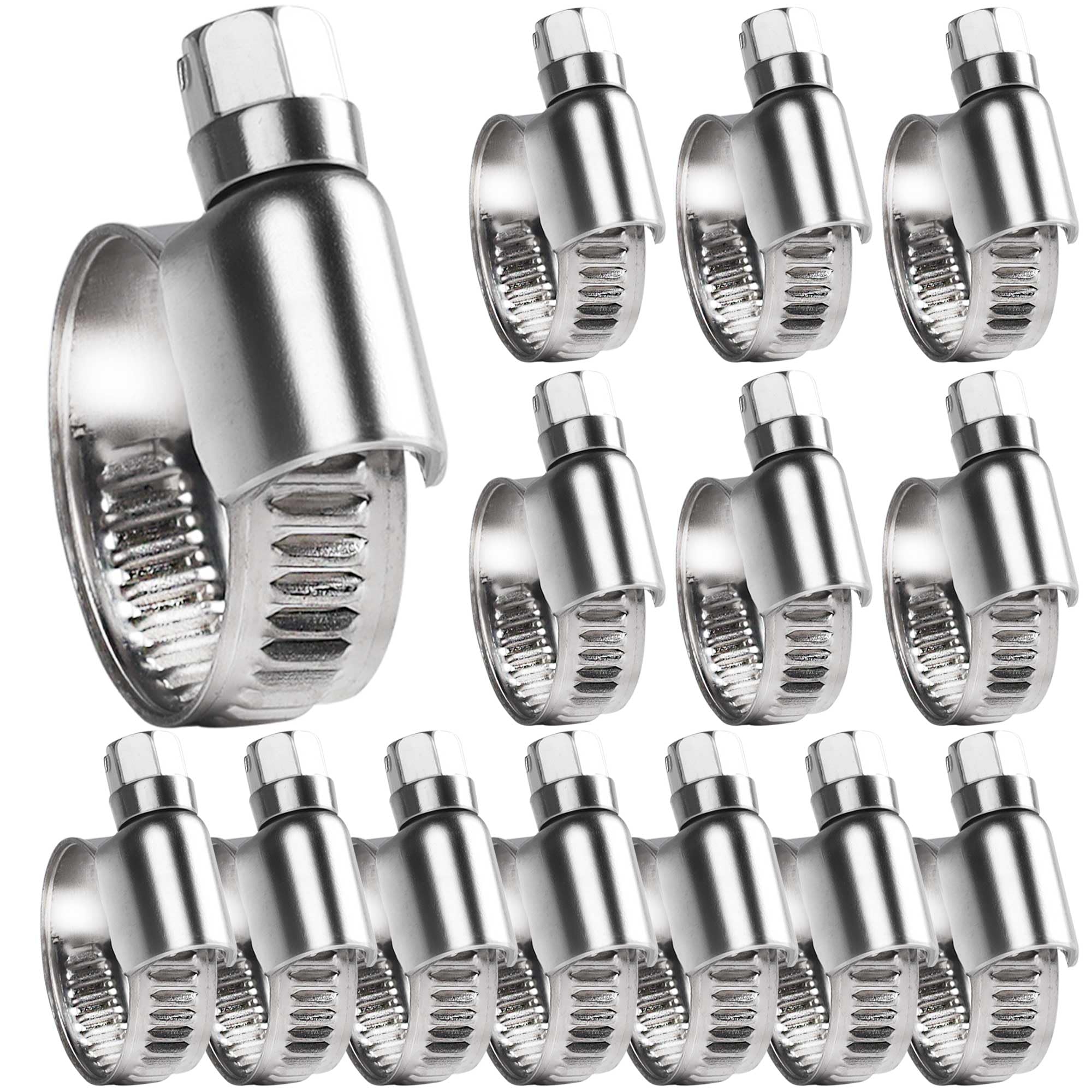 Amazon.com: SMLCON Heavy Duty Hose Clamp - 14 Pcs,Size#6,1/2 To 3/4 ...