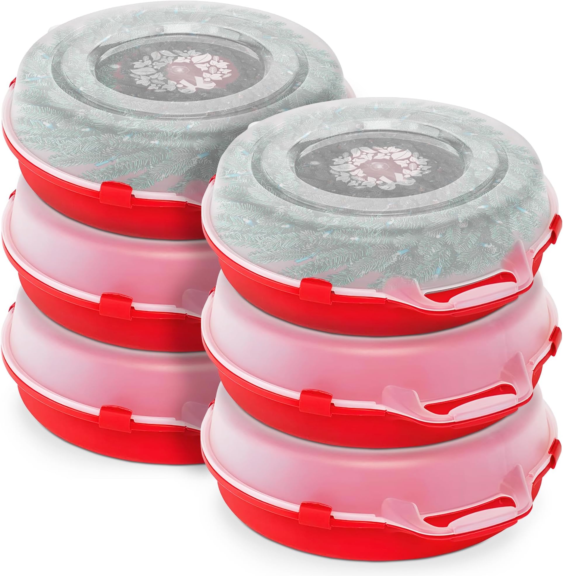 Amazon.com: Sterilite Clear Lid Stackable Nesting Storage Christmas ...