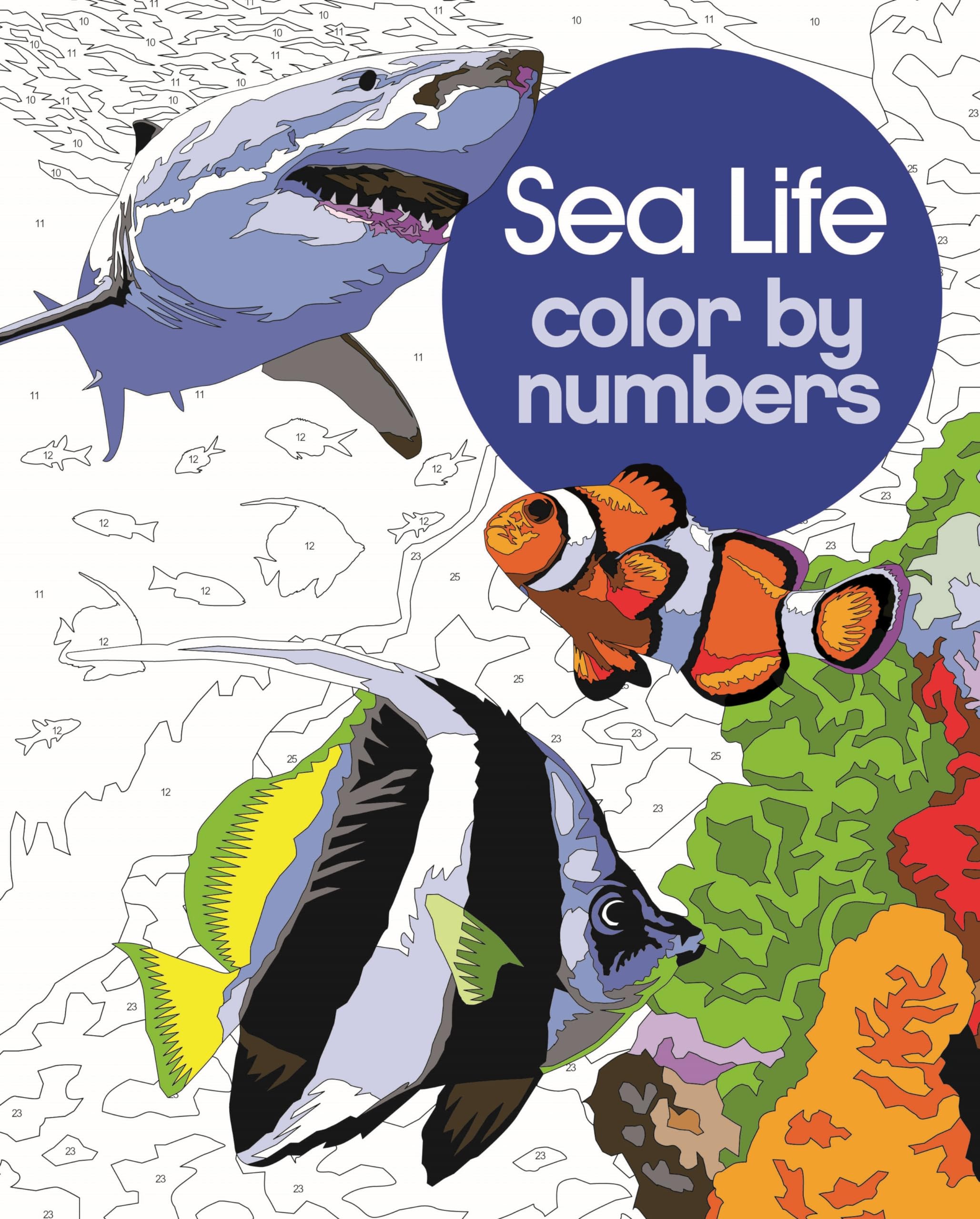 Amazon.com: Sea Life Color by Numbers (Sirius Color by Numbers ...