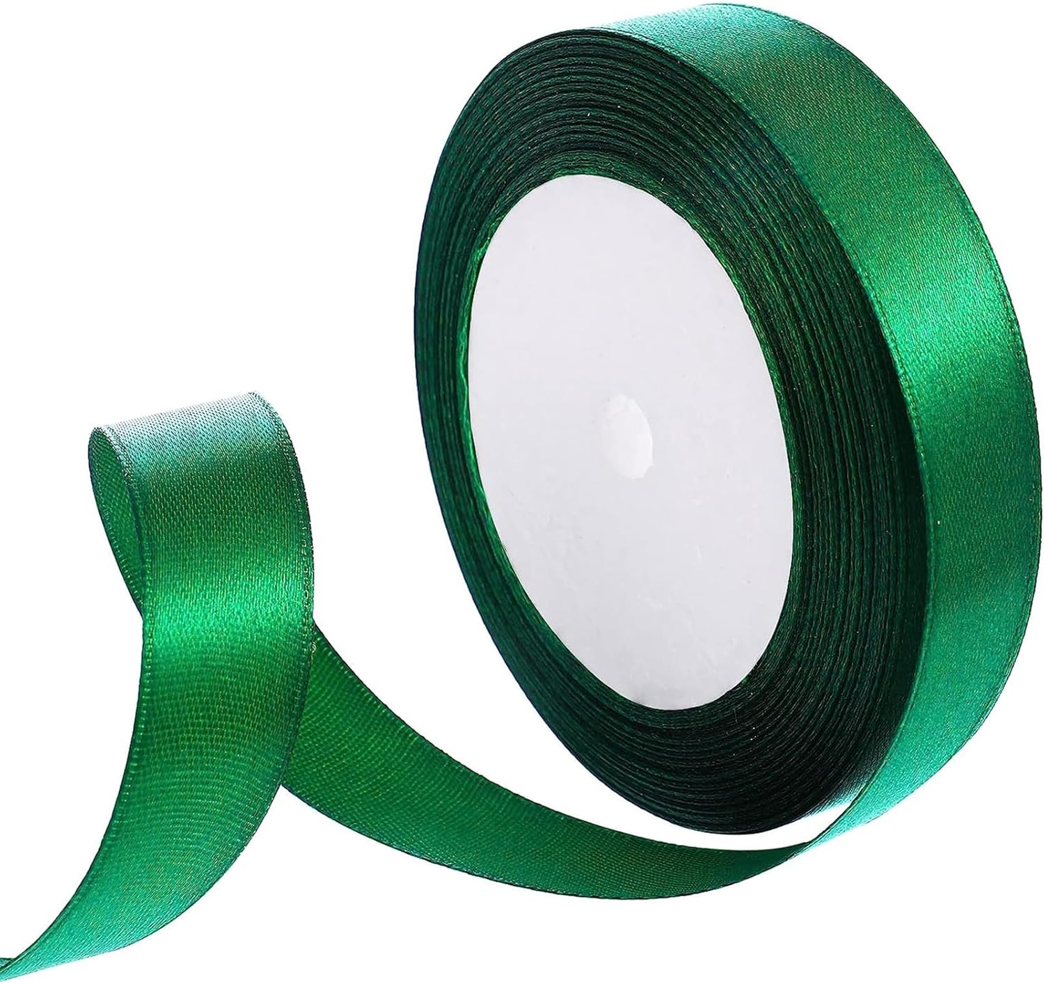 Emerald Green Satin Ribbon - 25 Yards, Solid Color, Perfect for Gift ...
