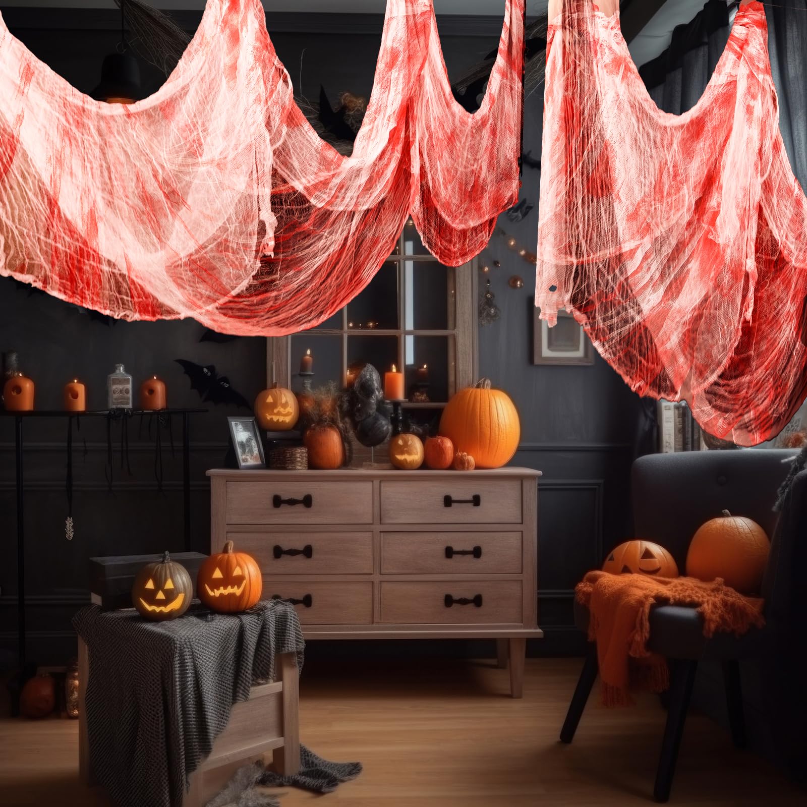 Snapklik.com : Halloween Creepy Cloth 200x85inch Blood Red Halloween ...