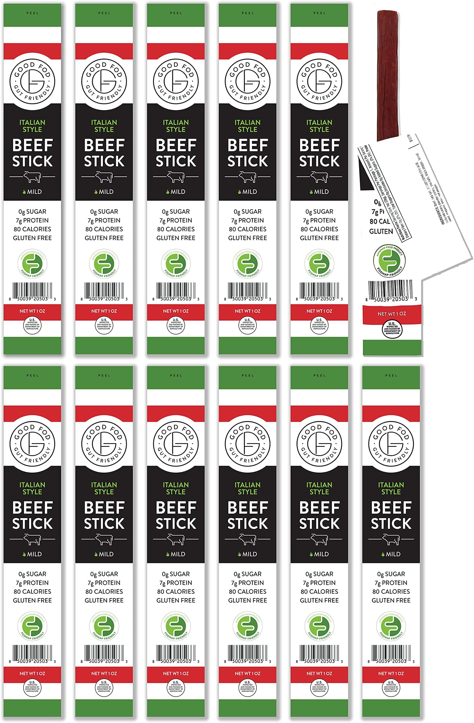 Amazon.com: Good Fod Foods Italian Style Meat Sticks – Low FODMAP ...