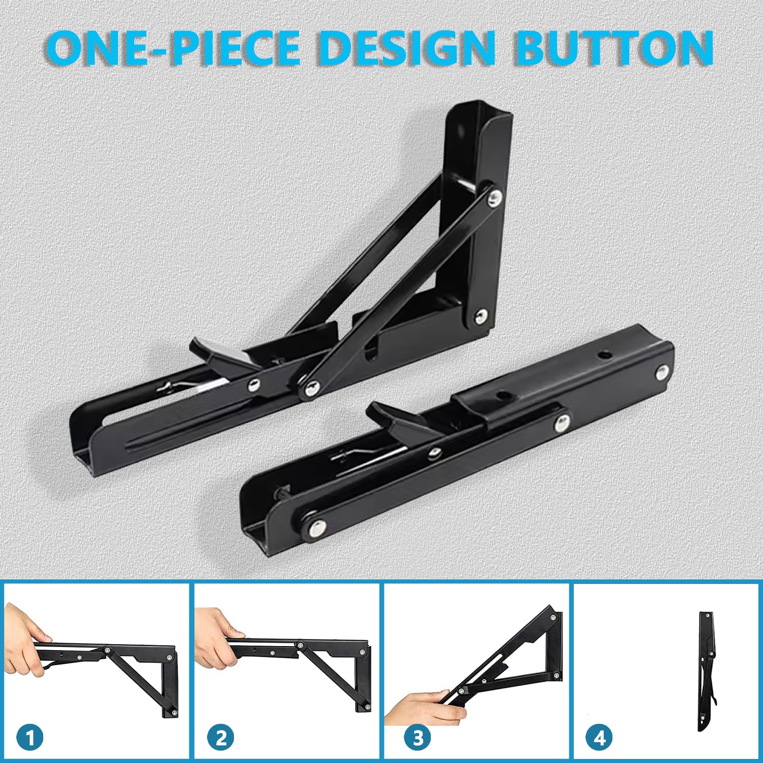 Snapklik.com : Folding Shelf Bracket 16 Inch 2PC Wall Mounted ...