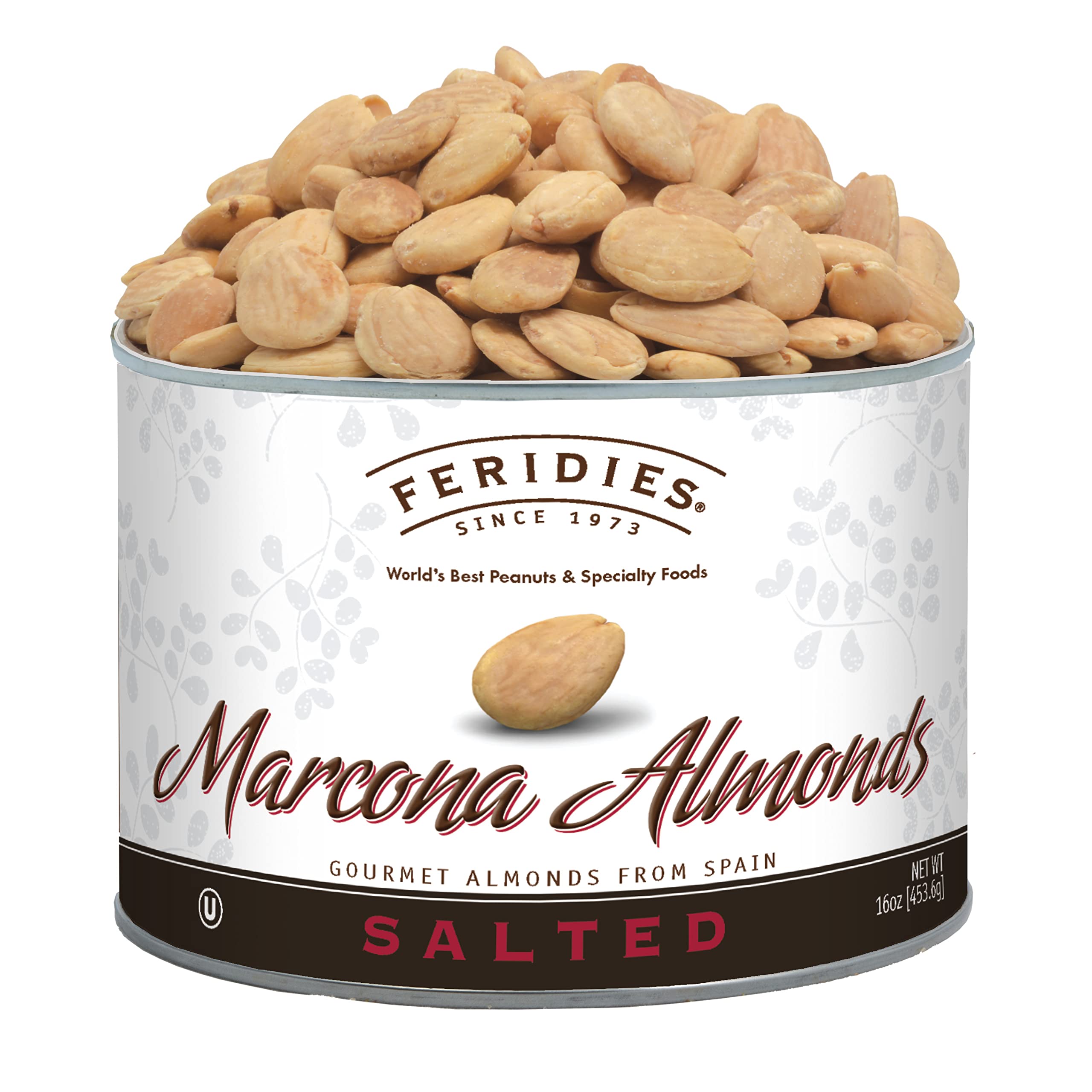 Amazon.com: FERIDIES - Salted Premium Spanish Marcona Almonds, 16 Ounce ...