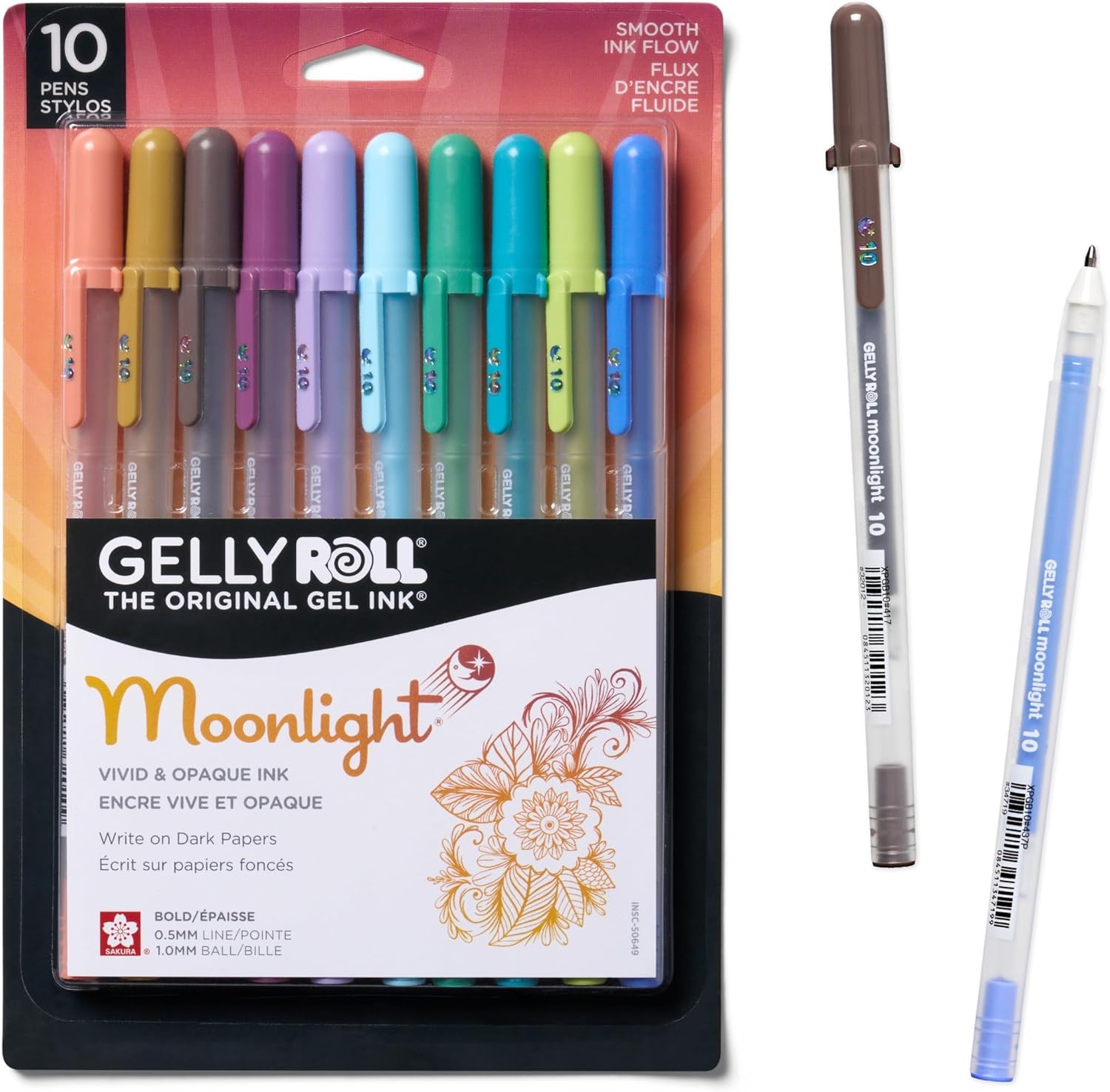 Amazon.com: SAKURA Gelly Roll Moonlight 10 Gel Pens - Bold Ink Pen for ...