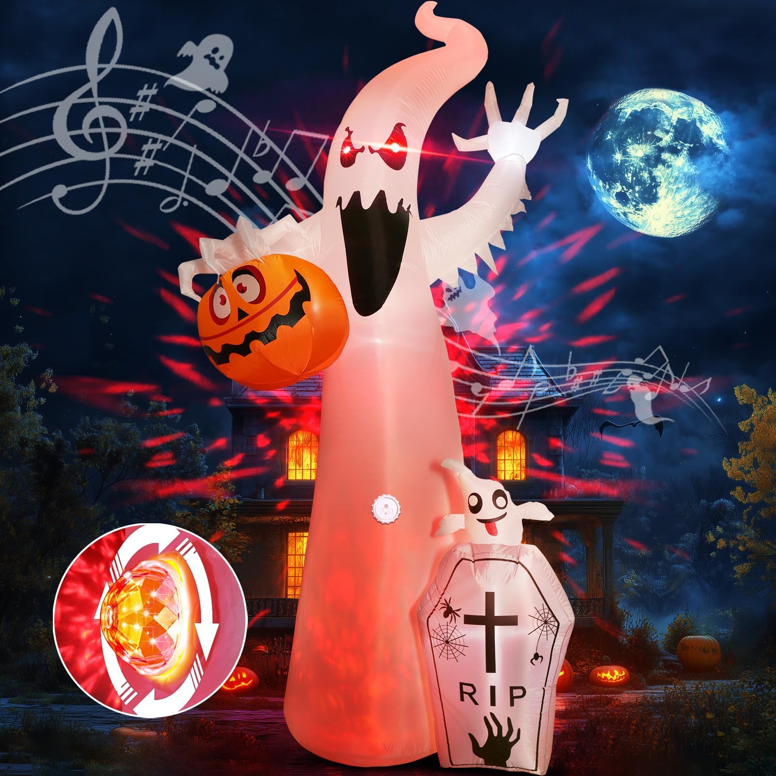 Amazon.com: Spooky Halloween Decorations Inflatables - Outdoor ...