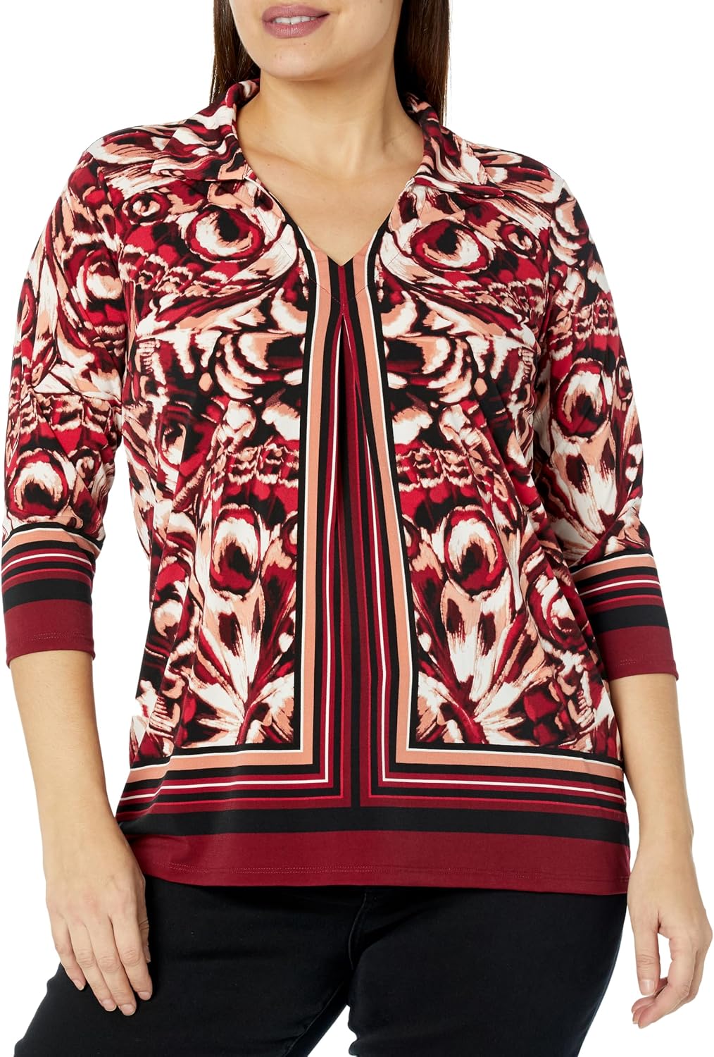 Avenue Women's Ave Studio Plus Size Top Marni Placement at Amazon Women ...