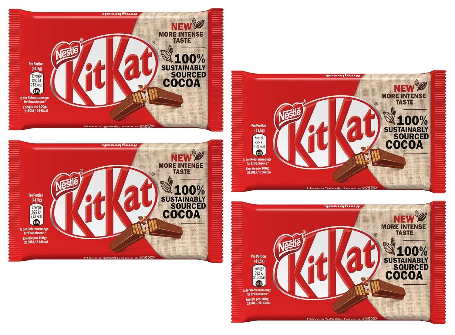 Nestle KitKat 4 Finger With Crisp Wafer Coverd In Milk Chocolate 41g ...