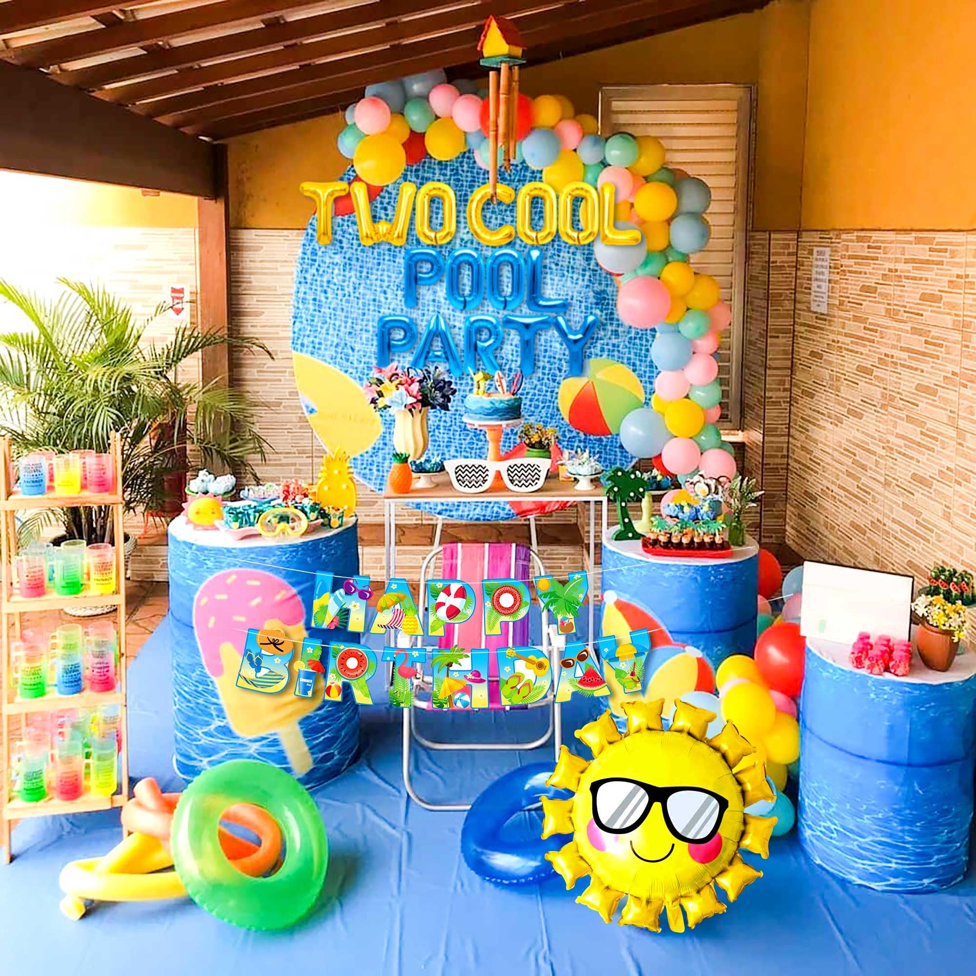 Pool Party Table Decorations Amazon.com: Swimming Party Honeycomb