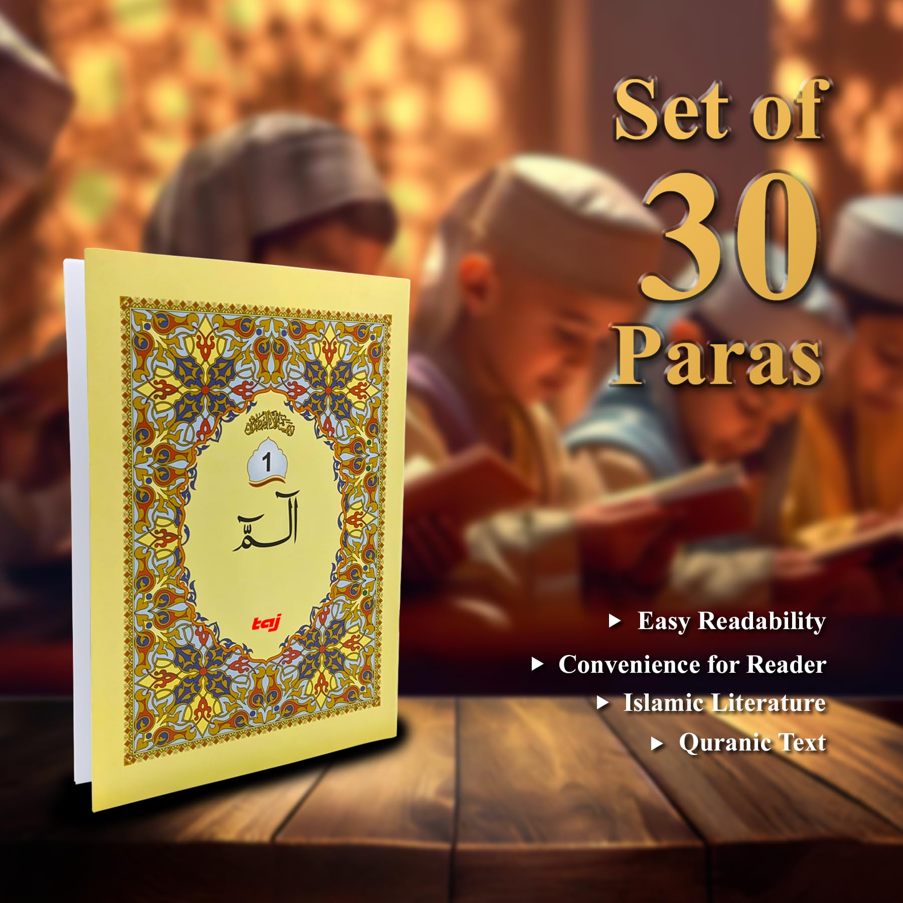 Snapklik.com : 30 Parts Set Of Holy Quran Arabic Text Bold Font 9 Line ...