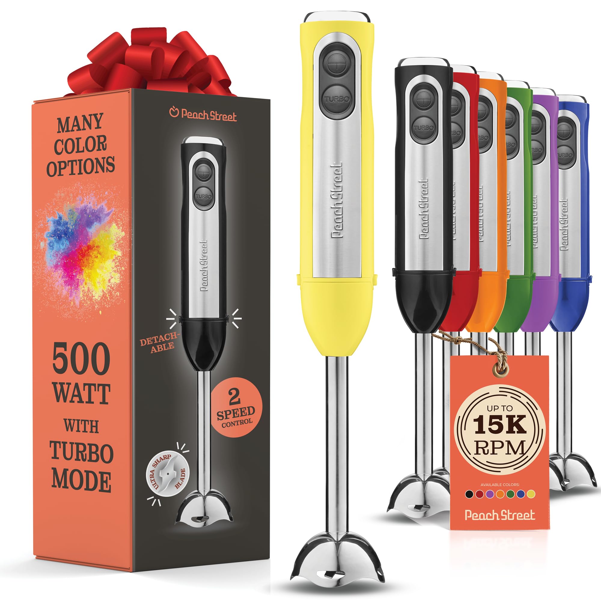 Amazon.com: Powerful Immersion Blender, Electric Hand Blender 500 Watt ...