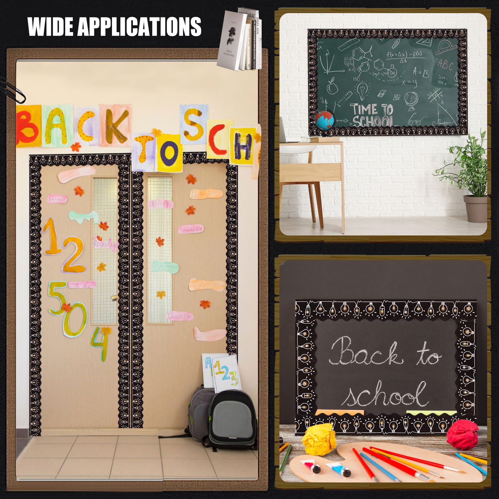 Snapklik.com : AWIZOM 72 Feet Light Bulb Bulletin Board Borders ...