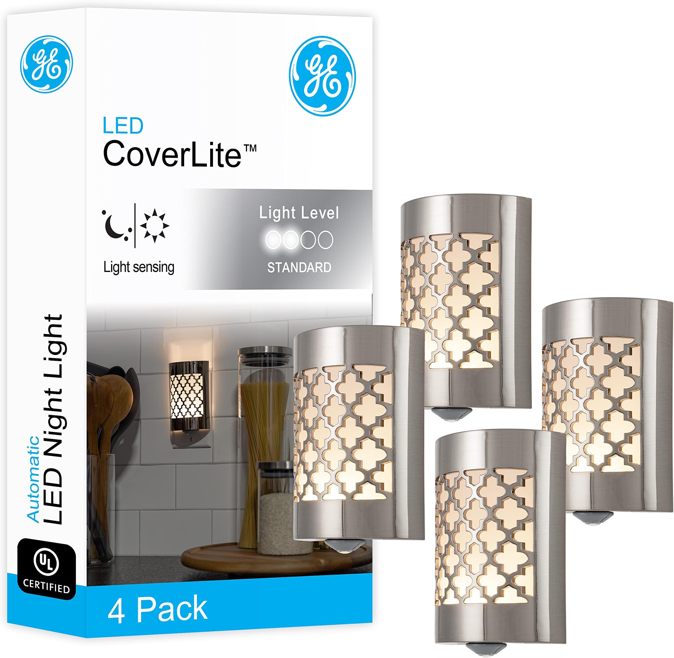 GE CoverLite LED Night Light, Plug-In, Dusk to Dawn Sensor, Home Decor ...