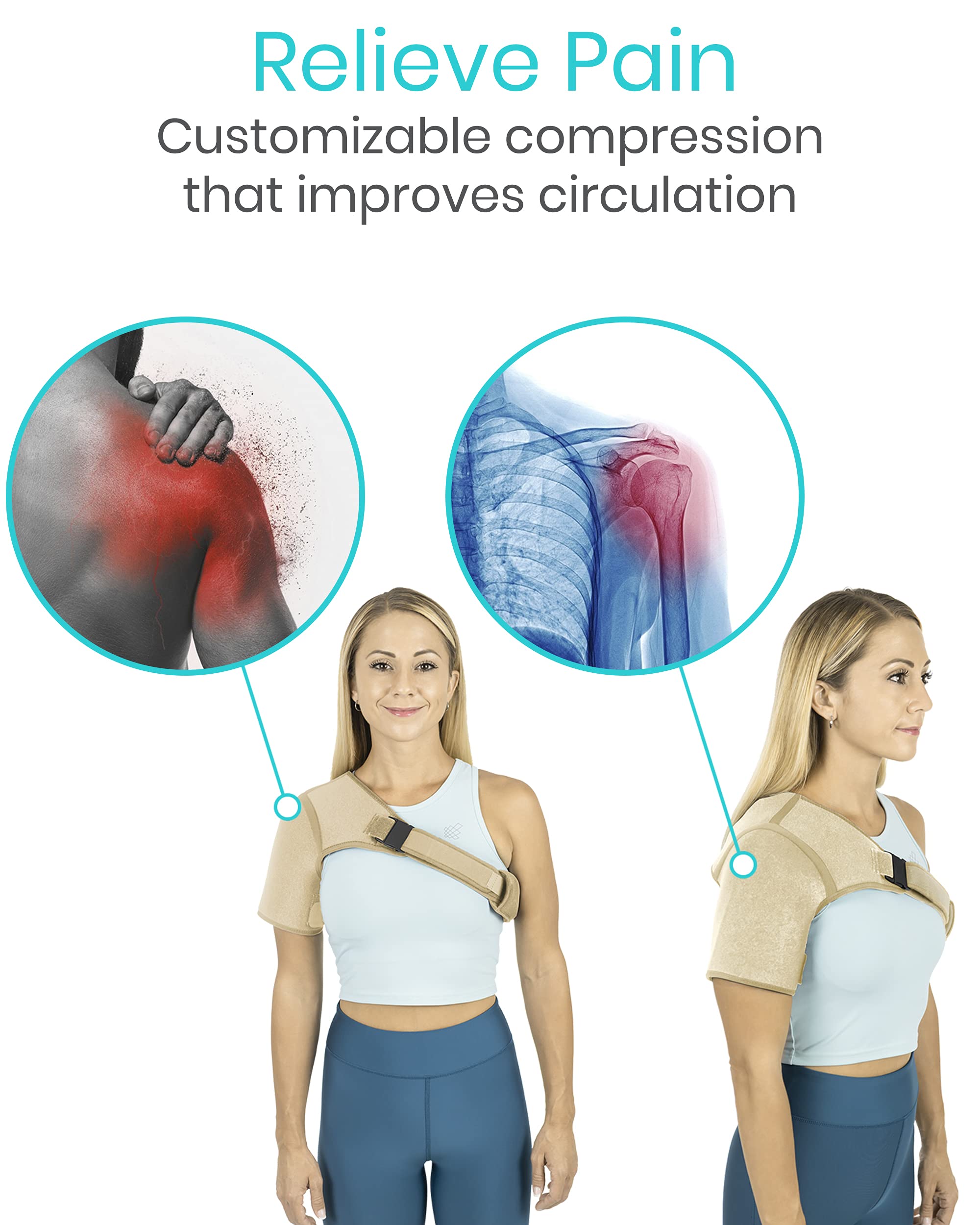 Vive Shoulder Brace - Rotator Cuff Compression Support - Men, Women ...