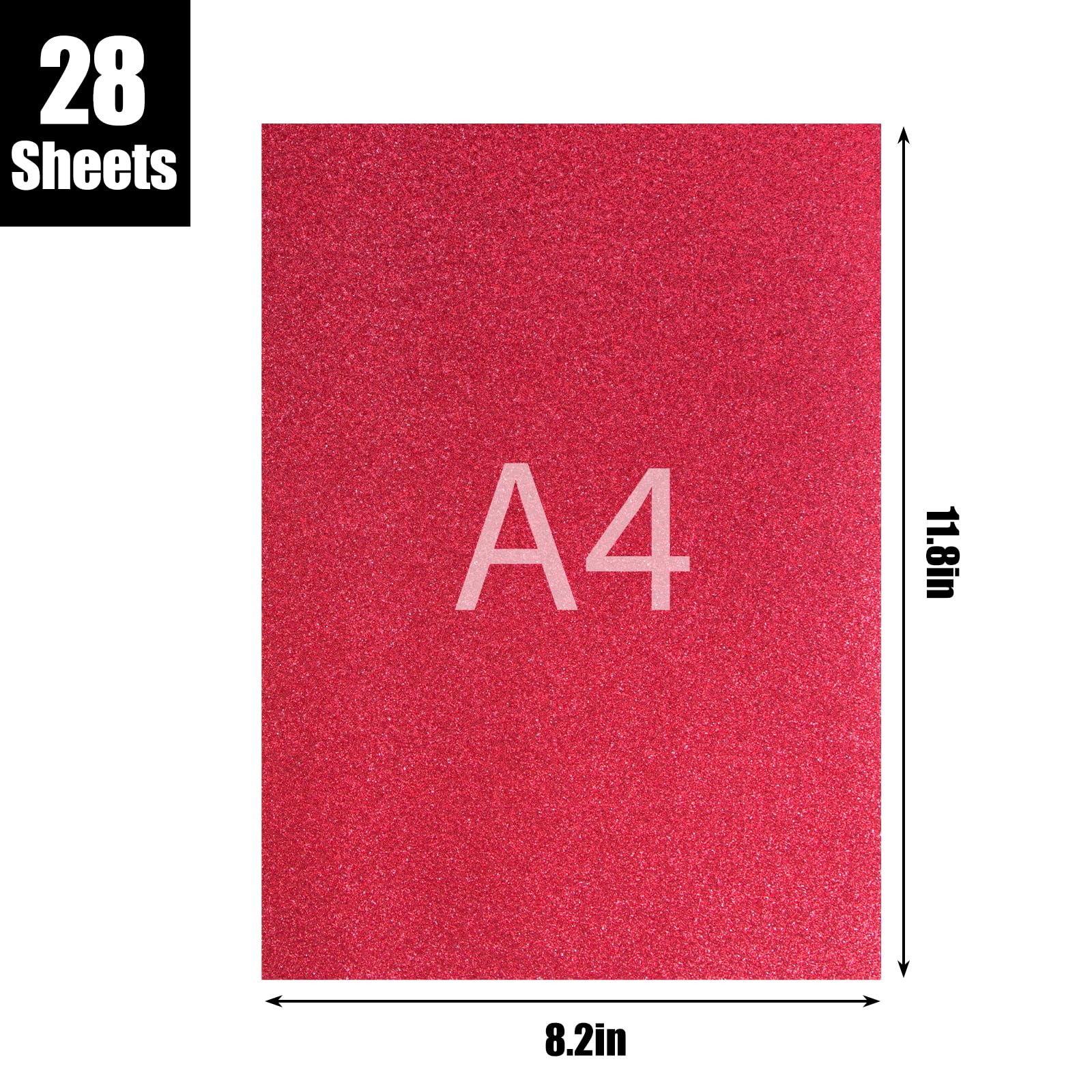 Snapklik.com : 30 Sheets Glitter Cardstock Paper, A4 Sparkly Paper ...