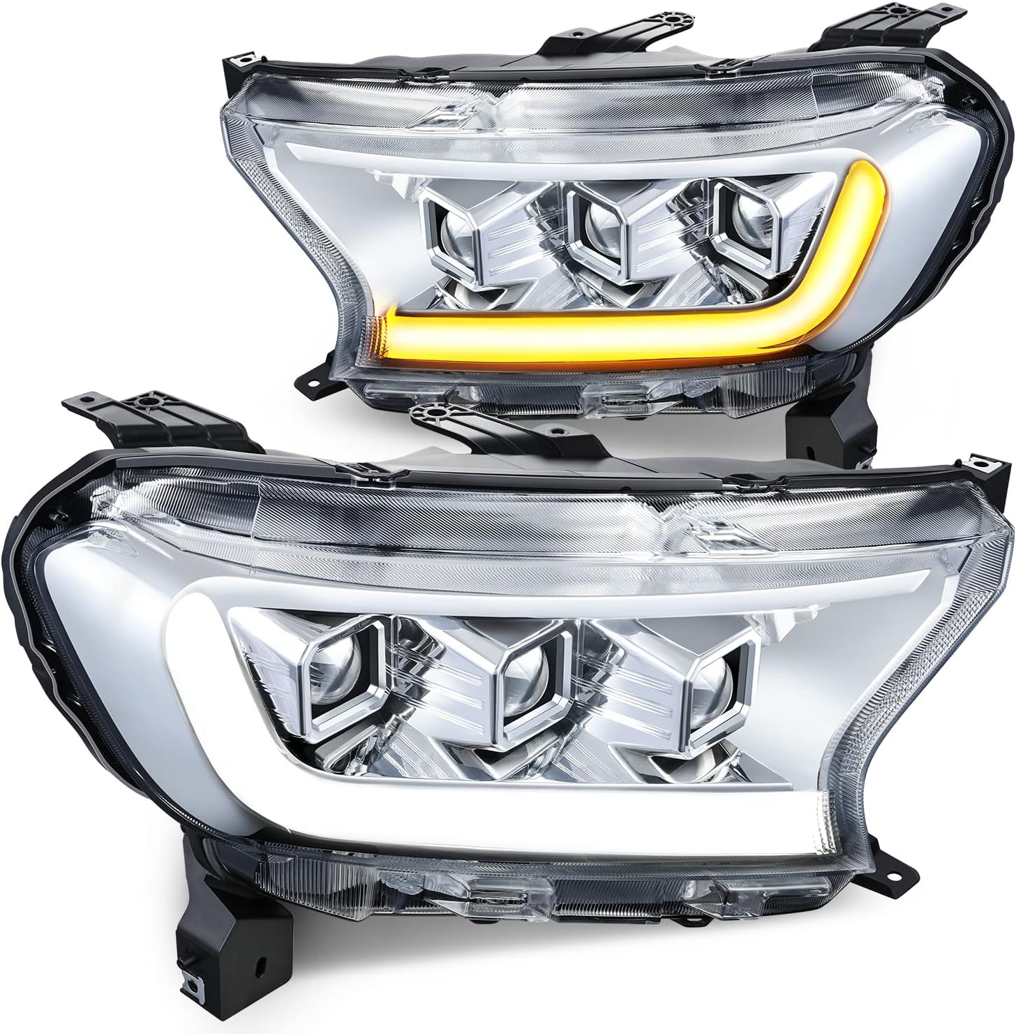 Amazon.com: DNA MOTORING HL-LB2-FR19-LED-CH-CL1 LED DRL Sequential Turn ...