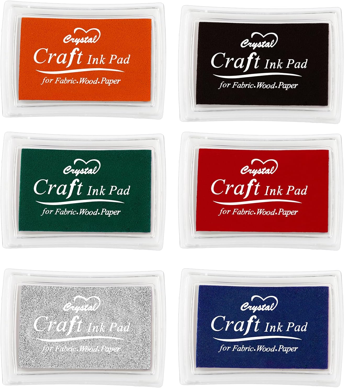 6 Pcs Ink Pads for Stamping, Washable Stamp Ink Pad Ink Pads for Kids ...