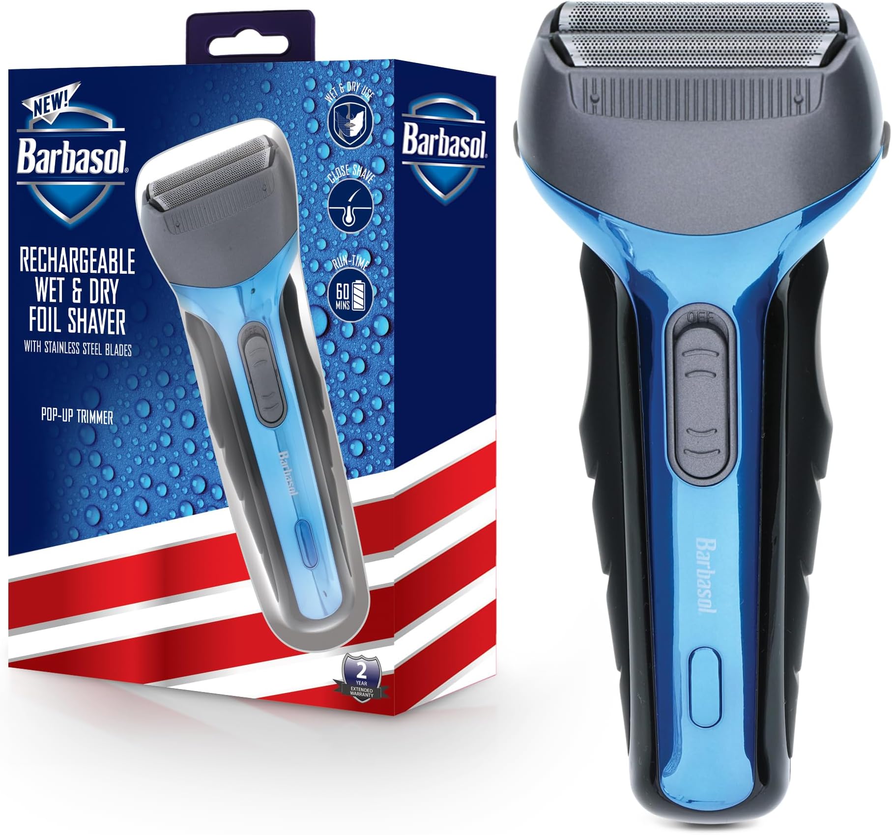 Amazon.com: Barbasol Rechargeable Electric Wet and Dry Foil Shaver with ...