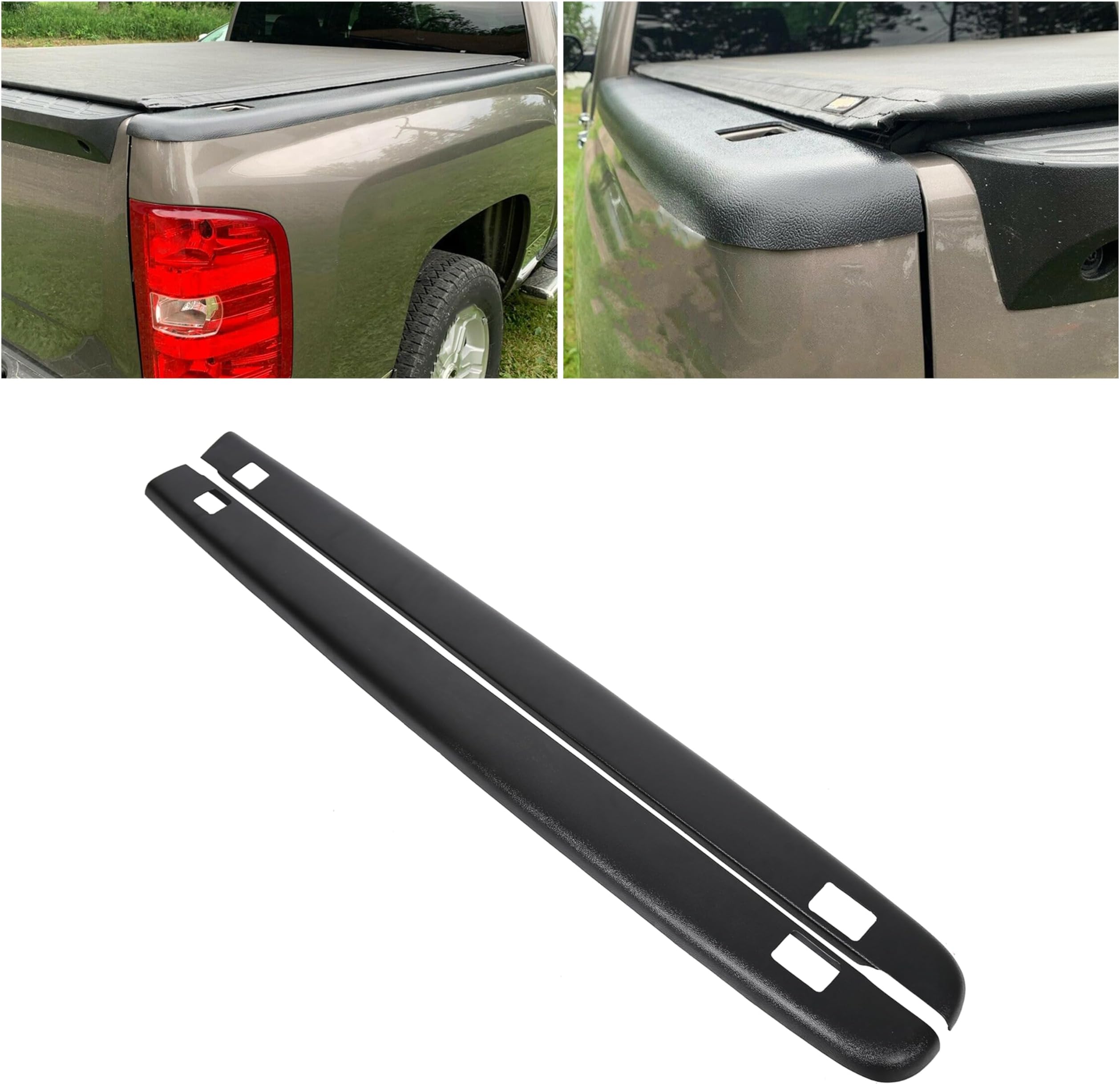 Amazon.com: [Non Stake Holes] Pair of Rear Bed Rail Caps Stepside ...