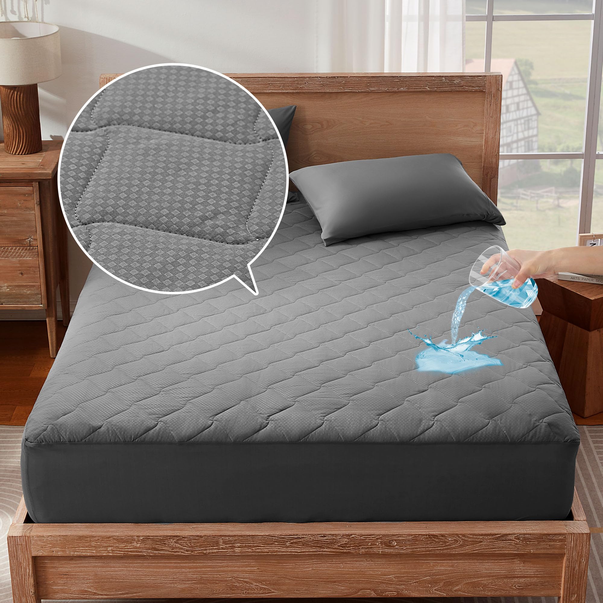 Amazon.de: SONIVE Bezug Dünn Matratzenschoner 90 x 200 cm Wasserdicht ...