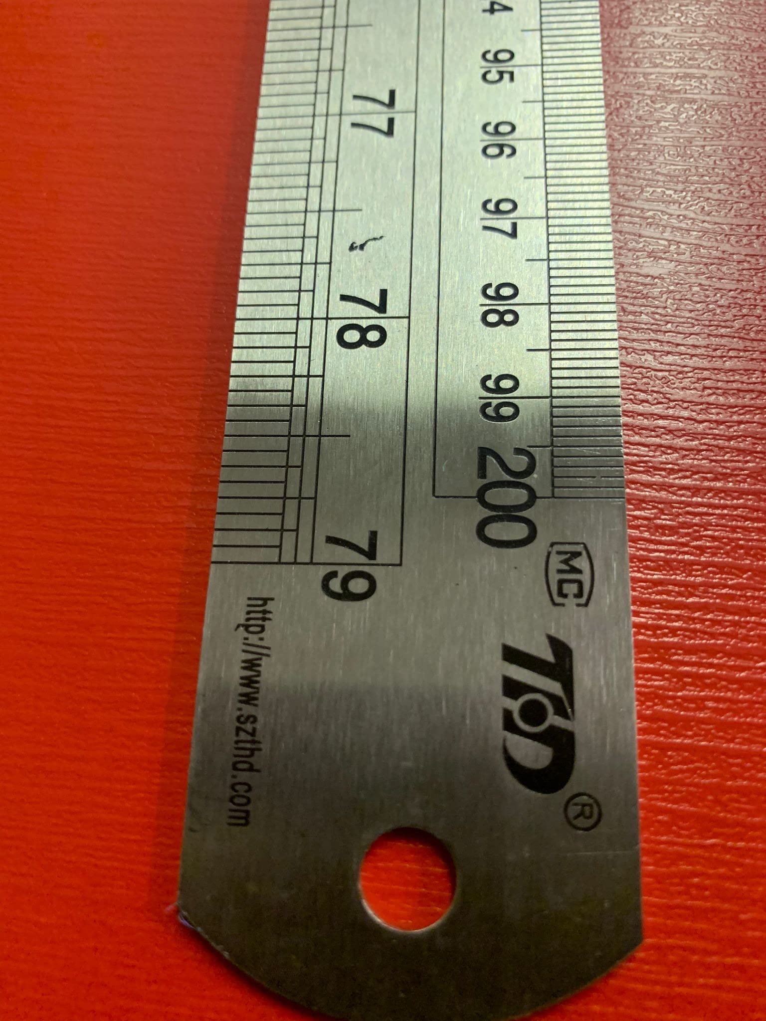 Large TWO Meters Rigid Stainless Steel Ruler 2M Metal 79" inches ...