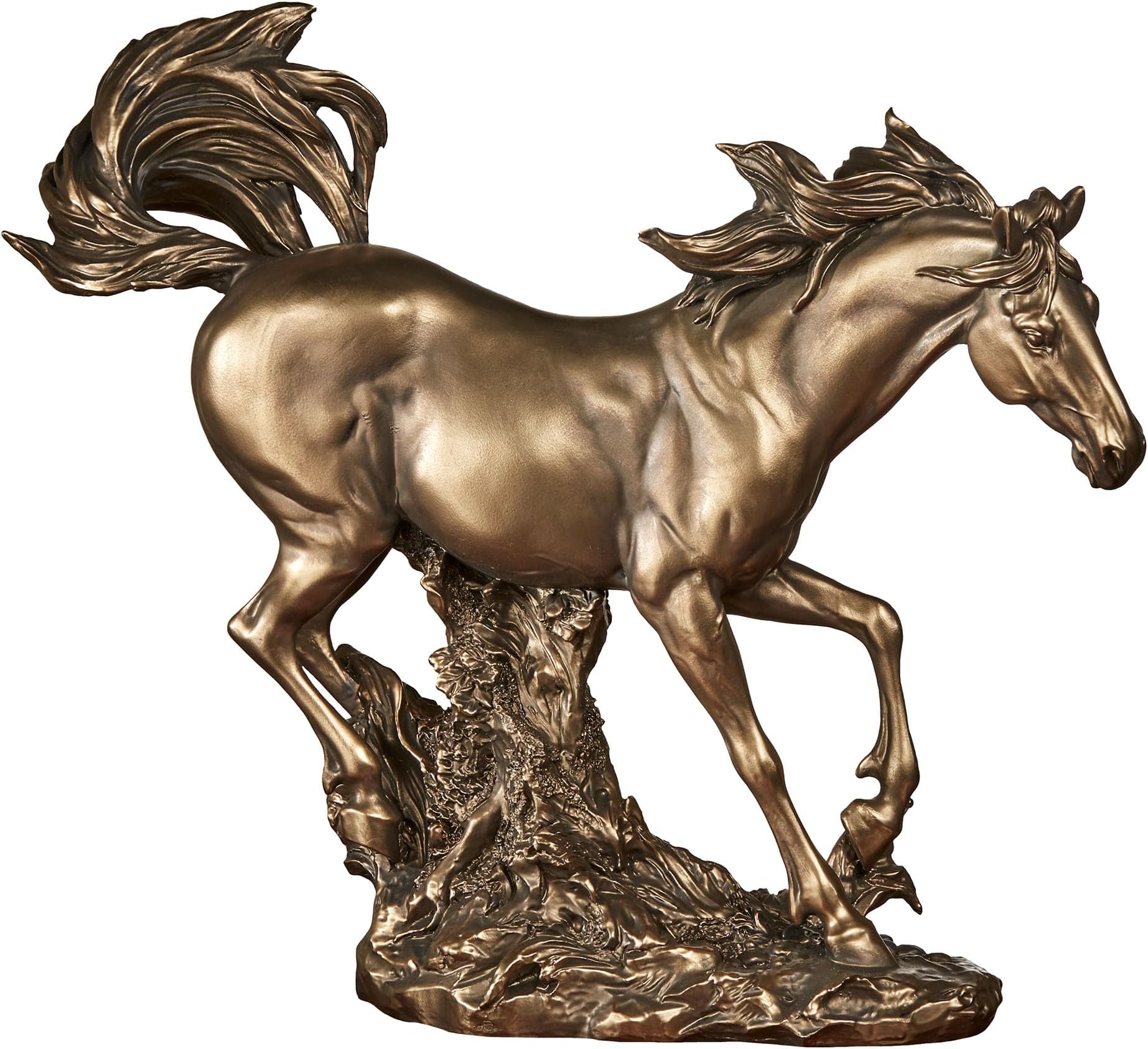 Amazon.com: Kensington Hill Double Horse Bust 14 1/2" Wide Rough Bronze ...