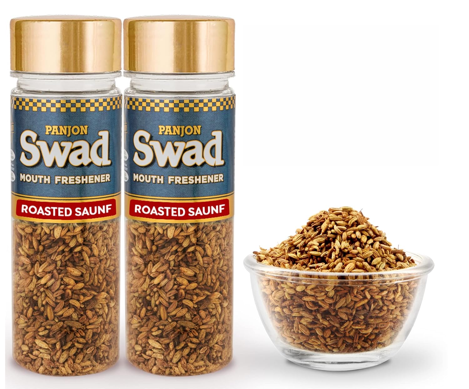 Panjon Swad Mukhwas Roasted Saunf, 120 grams x 2 bottle : Amazon.in ...